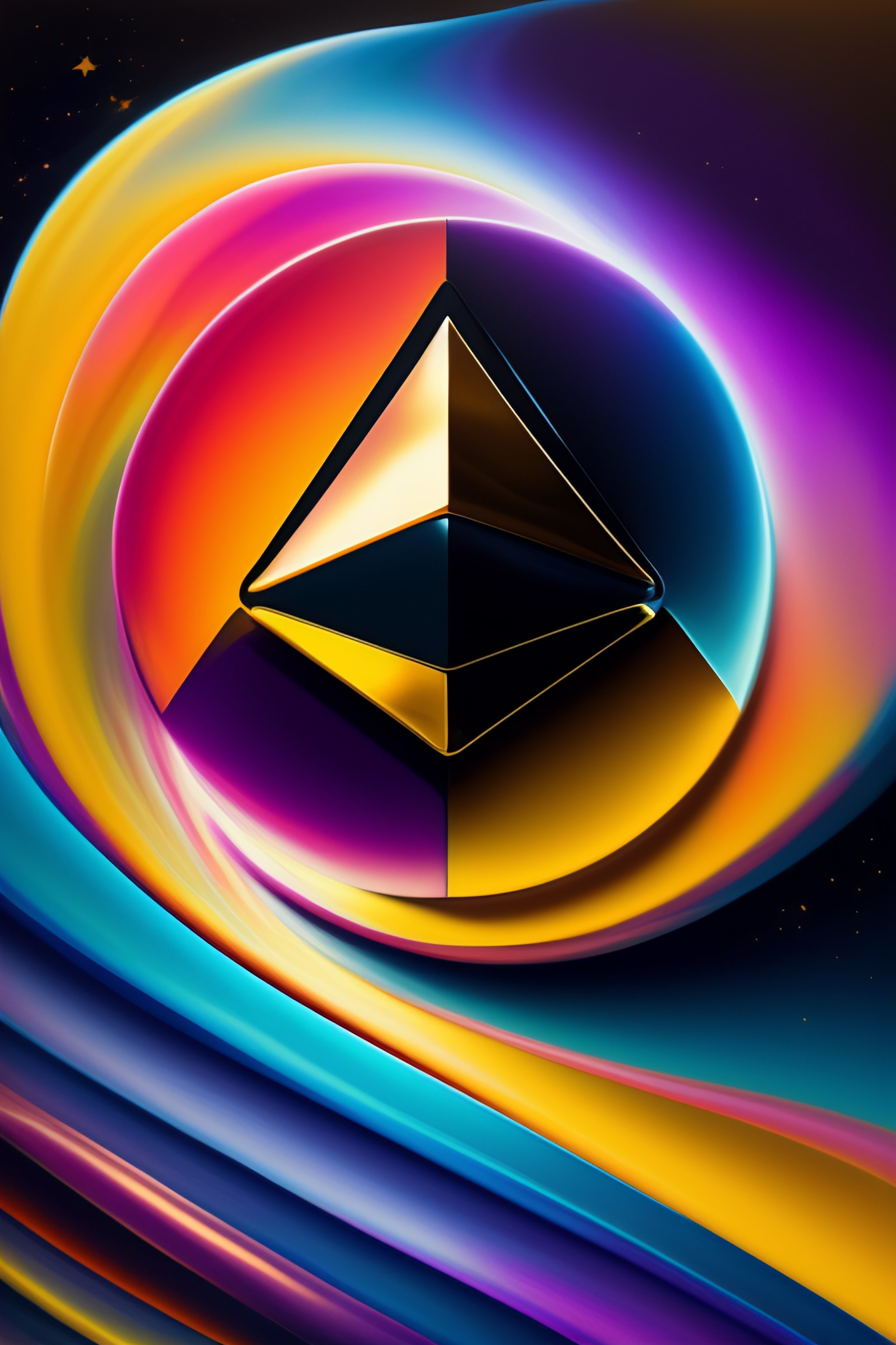 Lexica - Detailed painting of ethereum logo