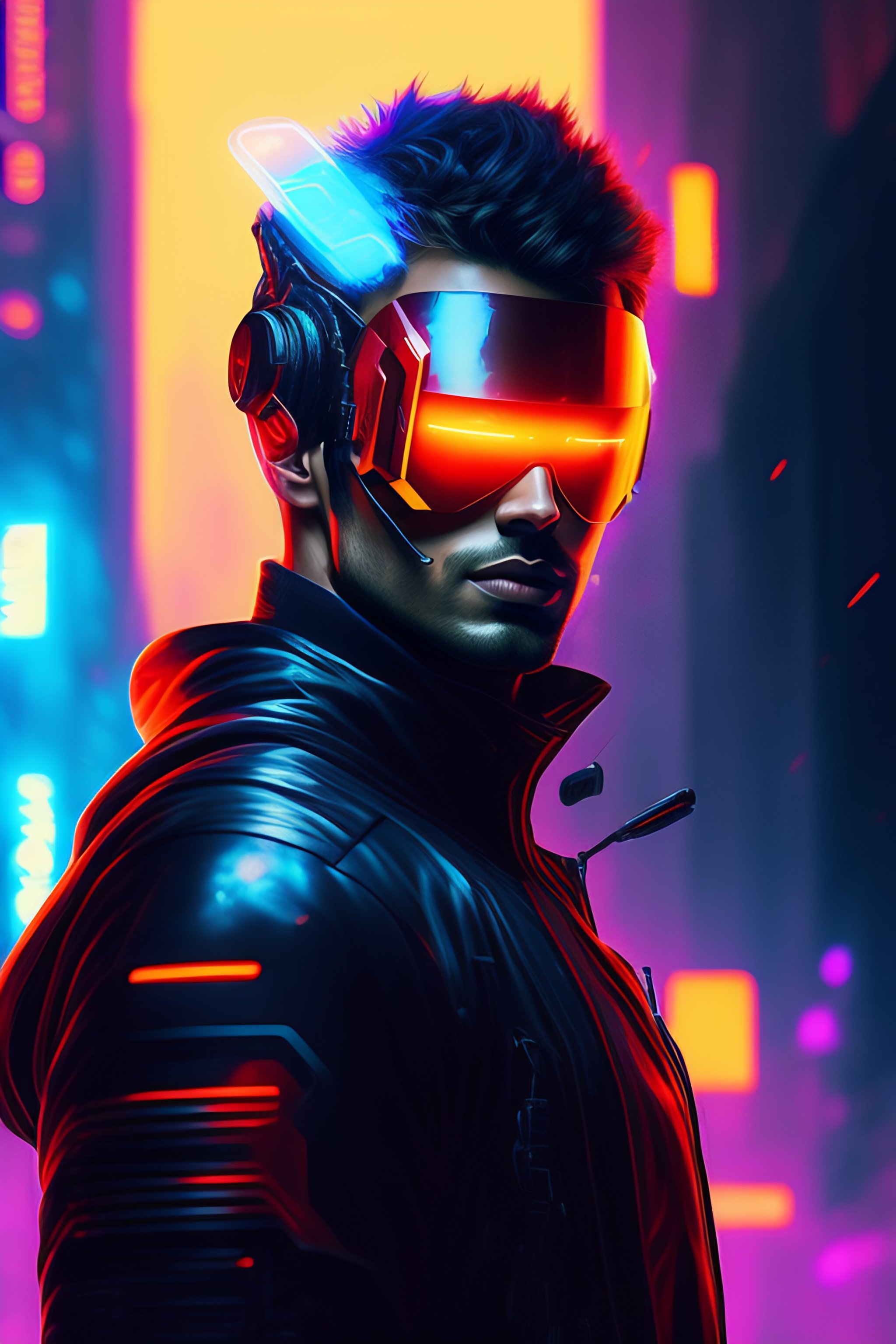 Lexica - Theo james as cyclops, cyberpunk futuristic neon. by ismail ...