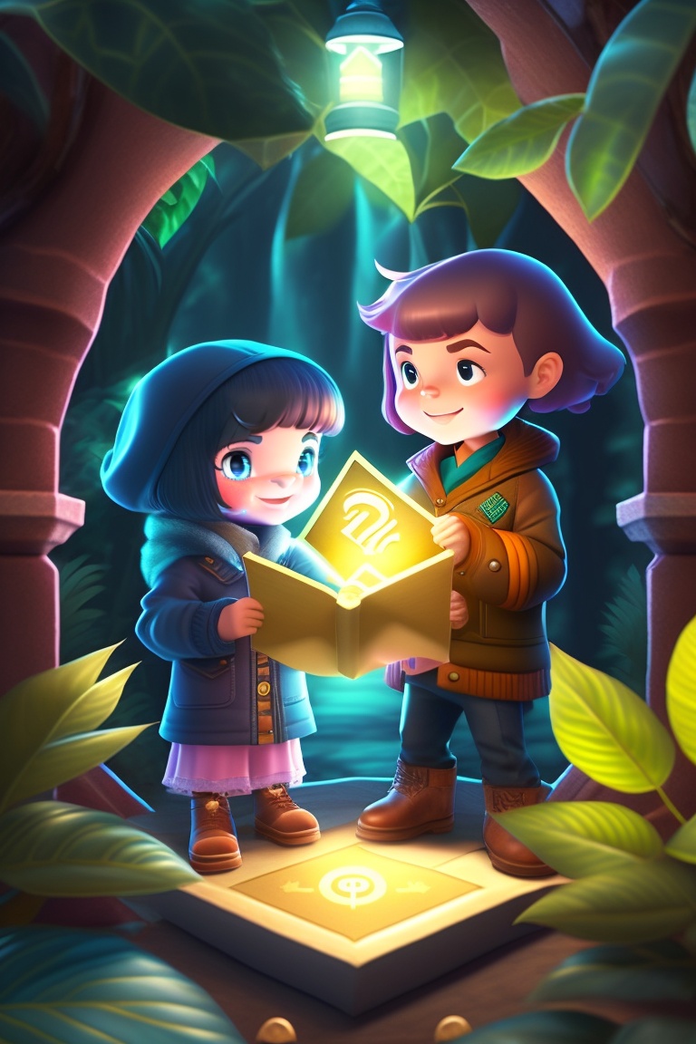 Lexica - An animated close-up of Max and Molly holding the letter, with ...