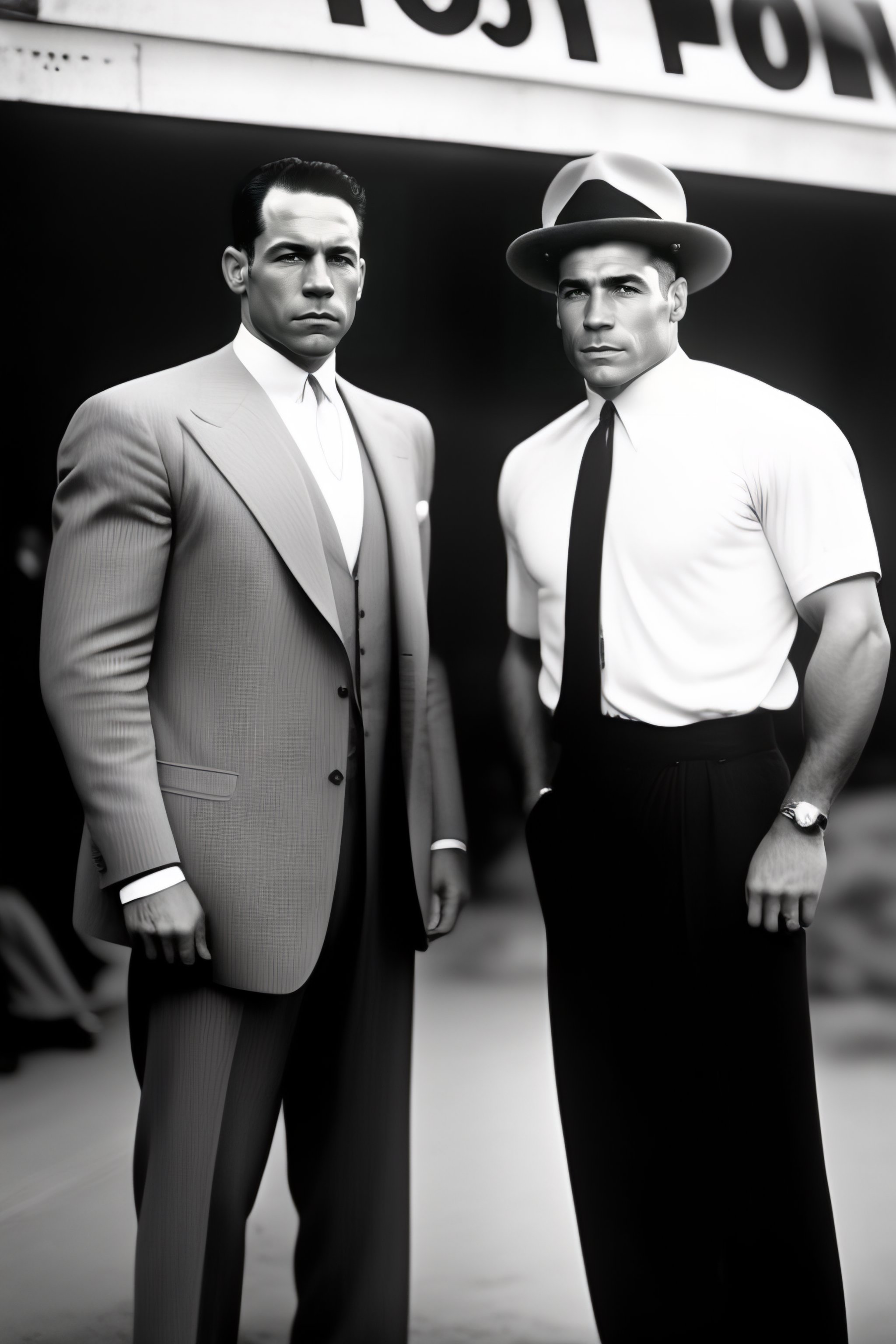 Lexica - Dana white with joe rogan as 1940's gangsters