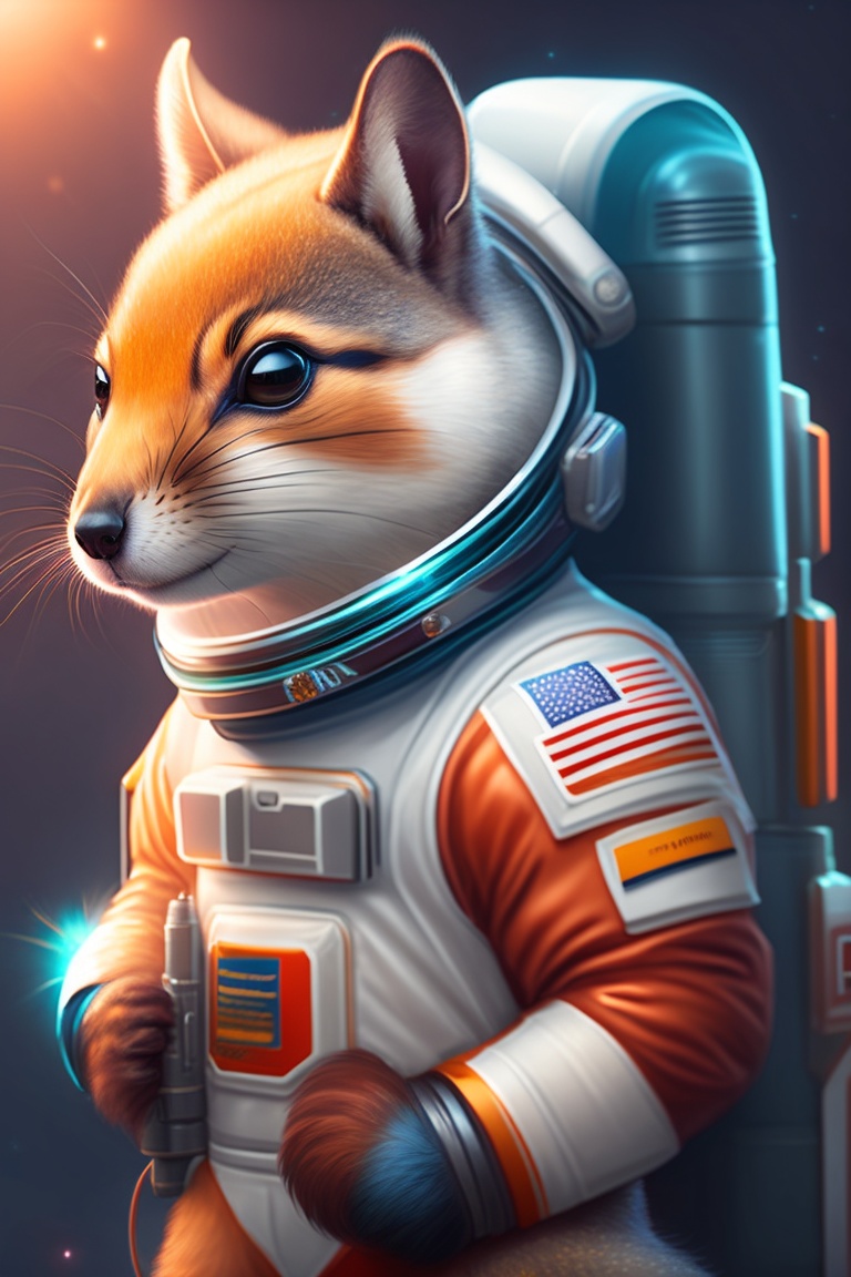 Lexica - A space squirrel in an astronaut suit, guardian of the galaxy ...