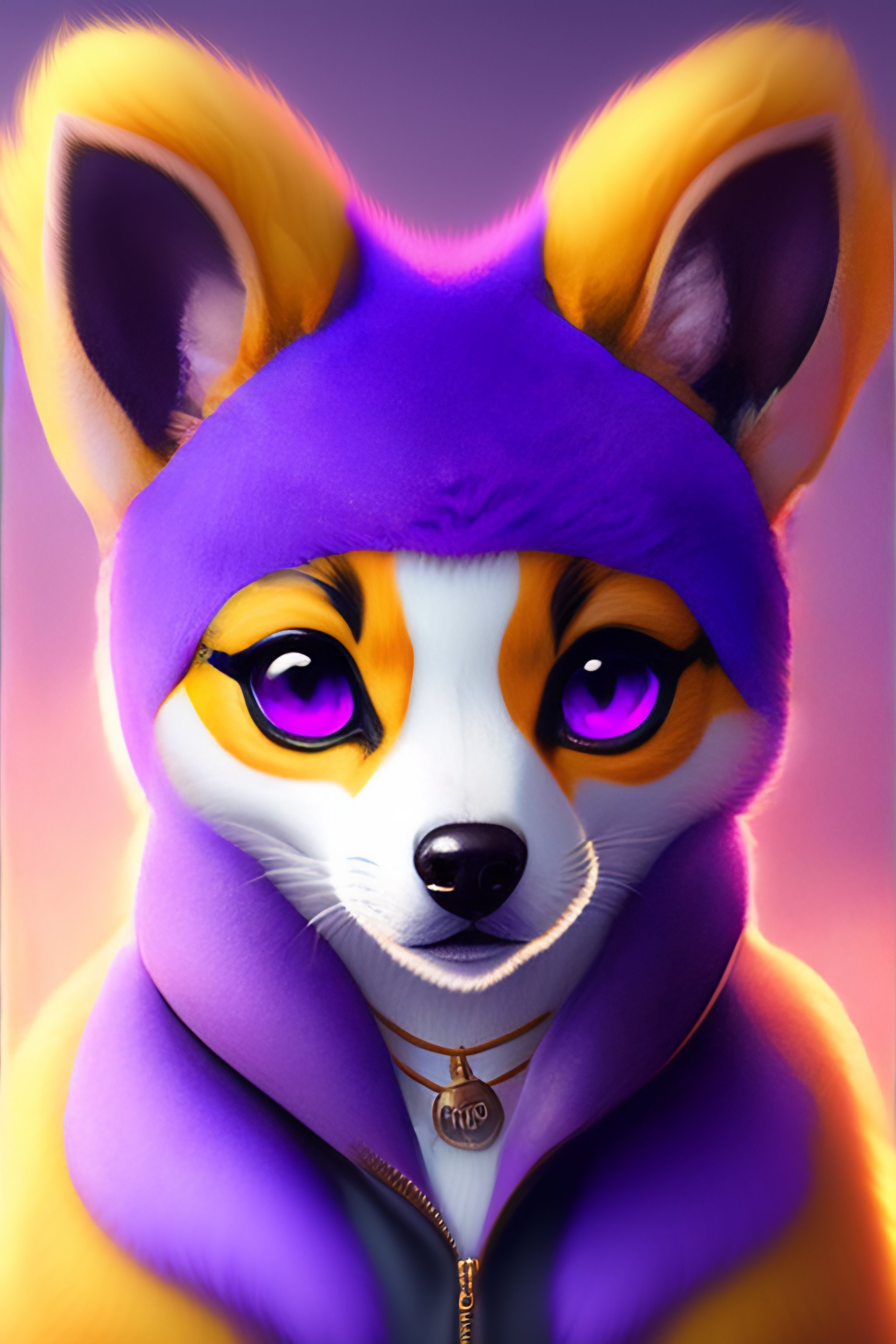 Lexica - A furry with lavender and yellow fur digital art cute anime ...