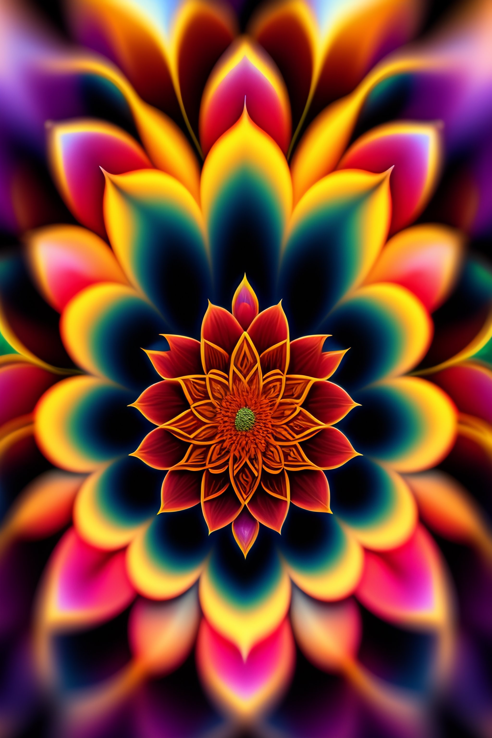 Lexica - A flower by escher style