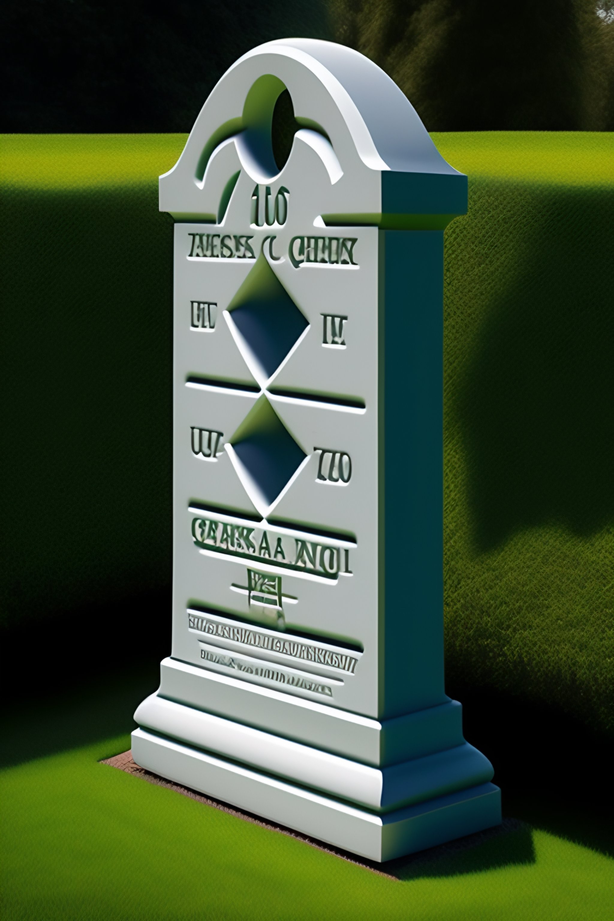 Lexica - A chessboard in the shape of a gravestone. Checkmate position.