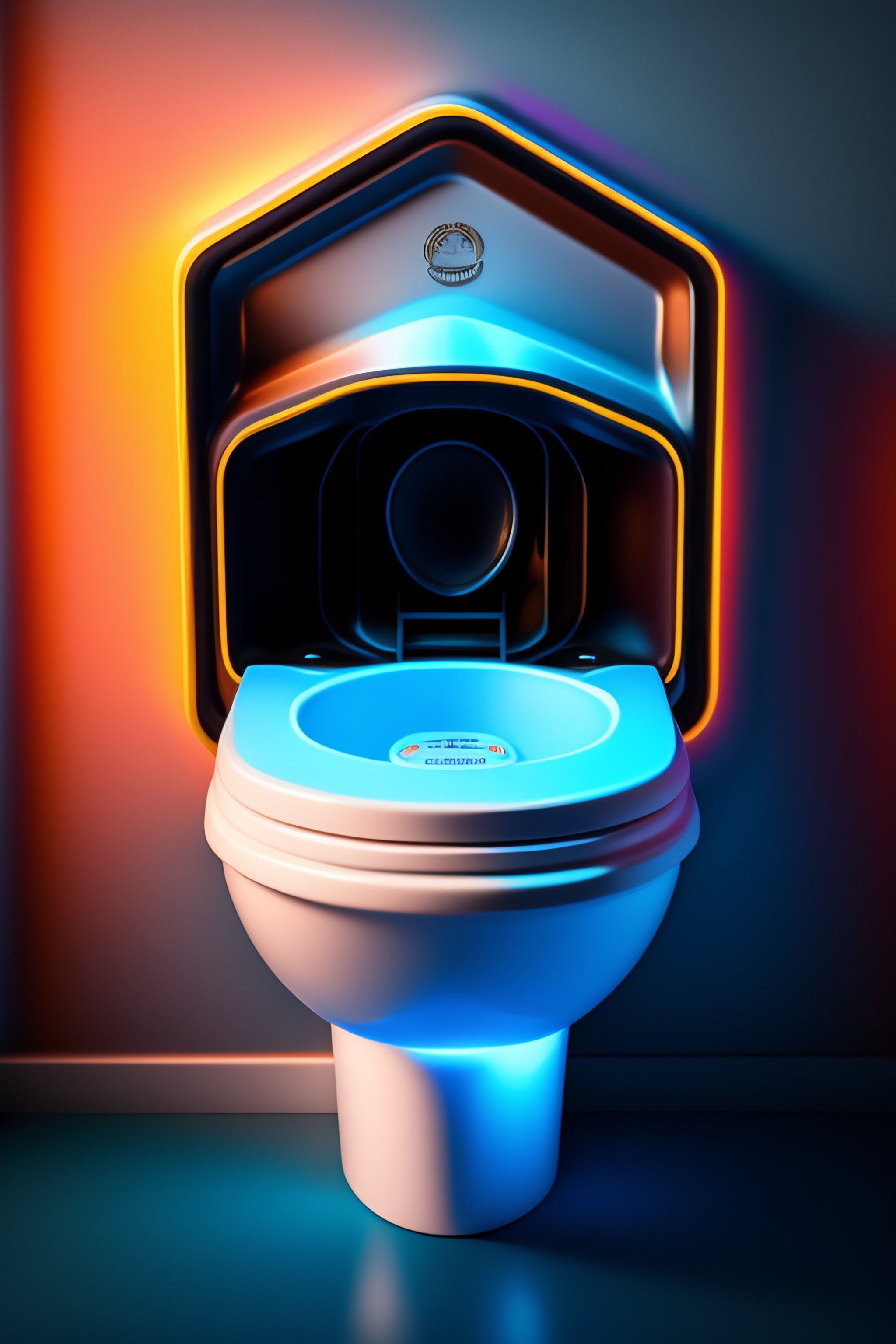 Lexica - A gaming urinal with rgb, cinematic