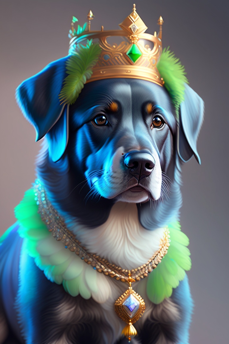 Lexica - A very cute antropomorphic majestic Labrador with shimmering ...