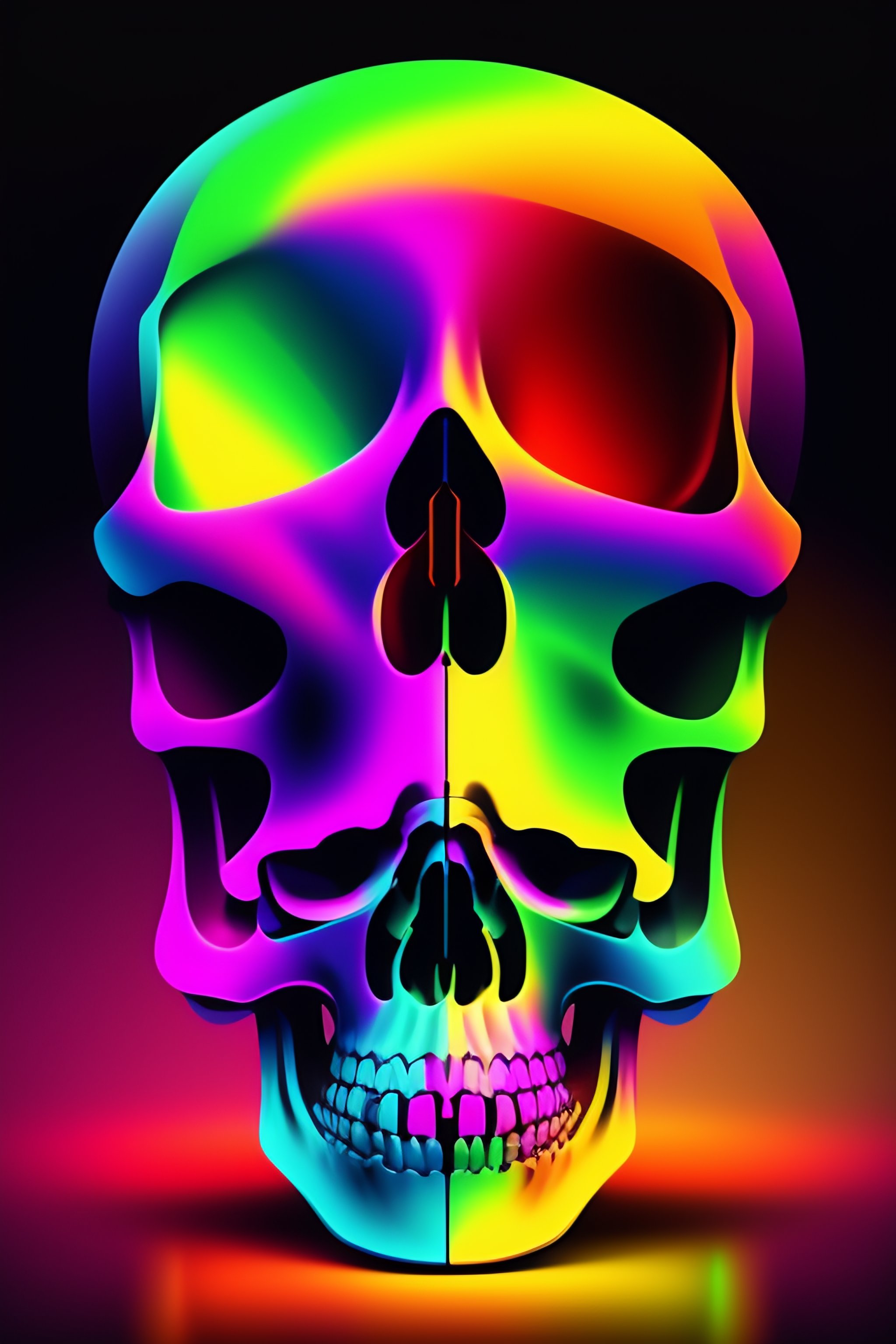Bright Neon Skull Wallpapers