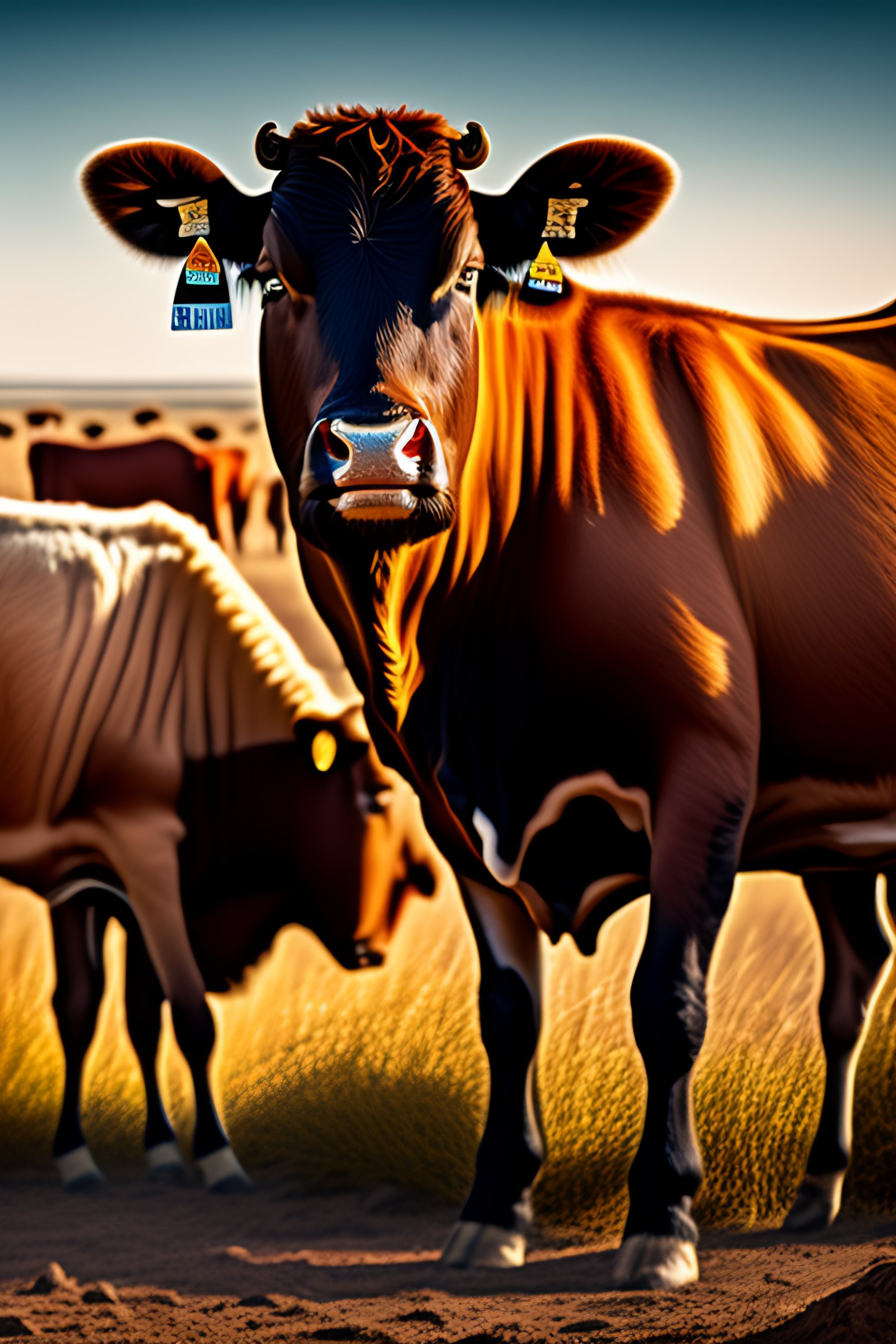 Lexica - Cattle bons, digital art, 4k, ultra high details