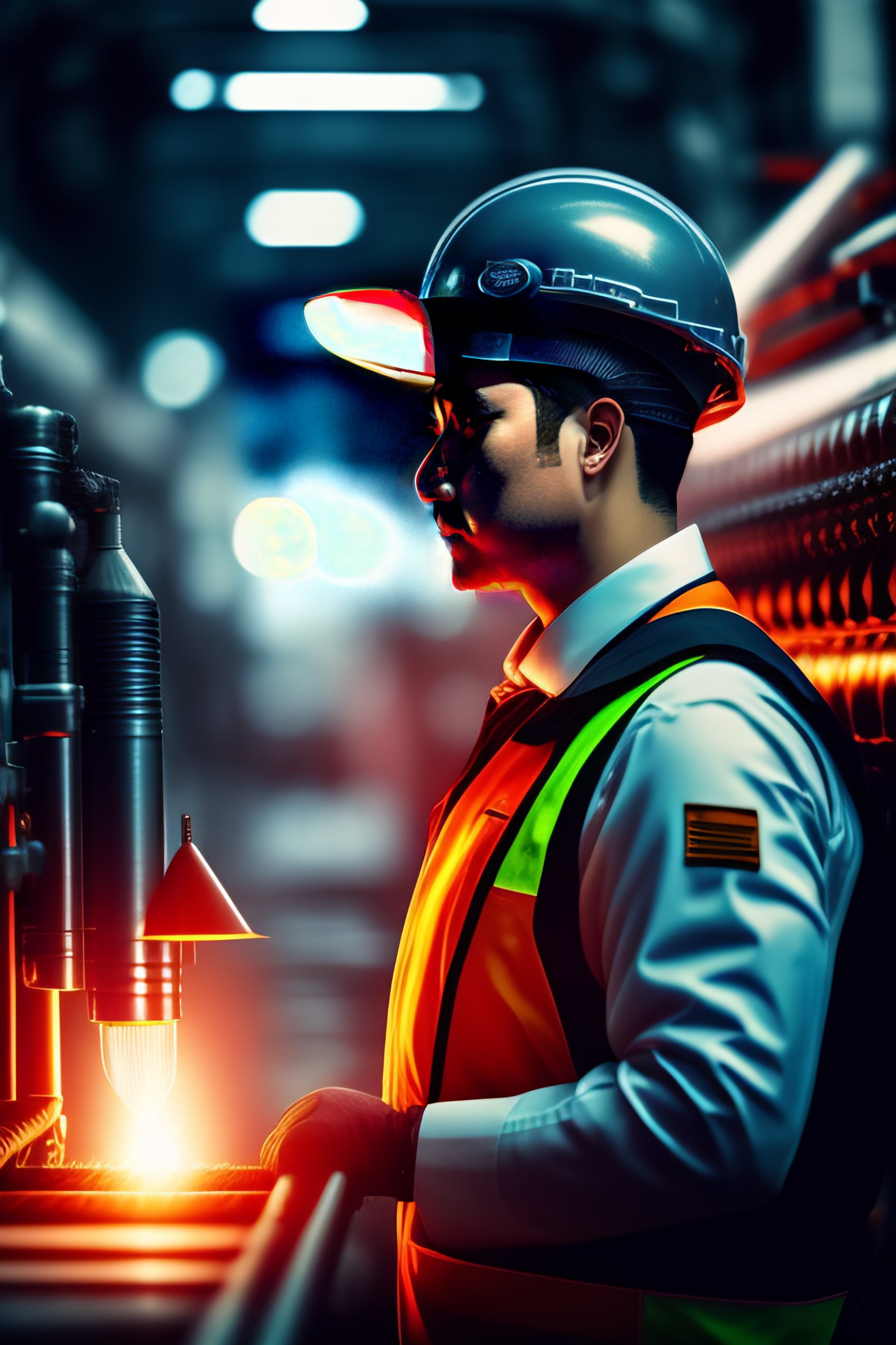 Lexica - Portrait of an engineer in a factory