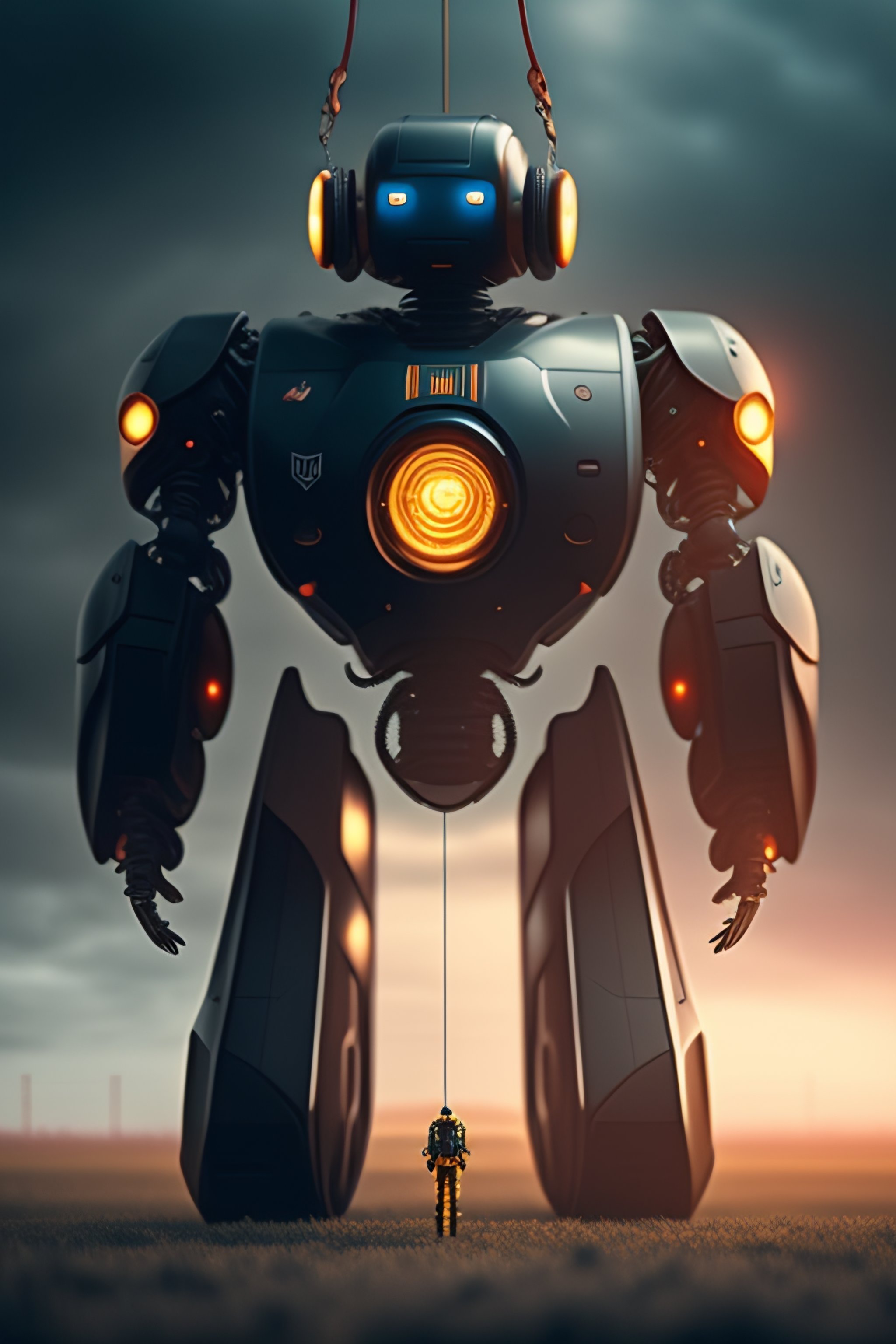 Lexica - An AI robot hanging in the gallows