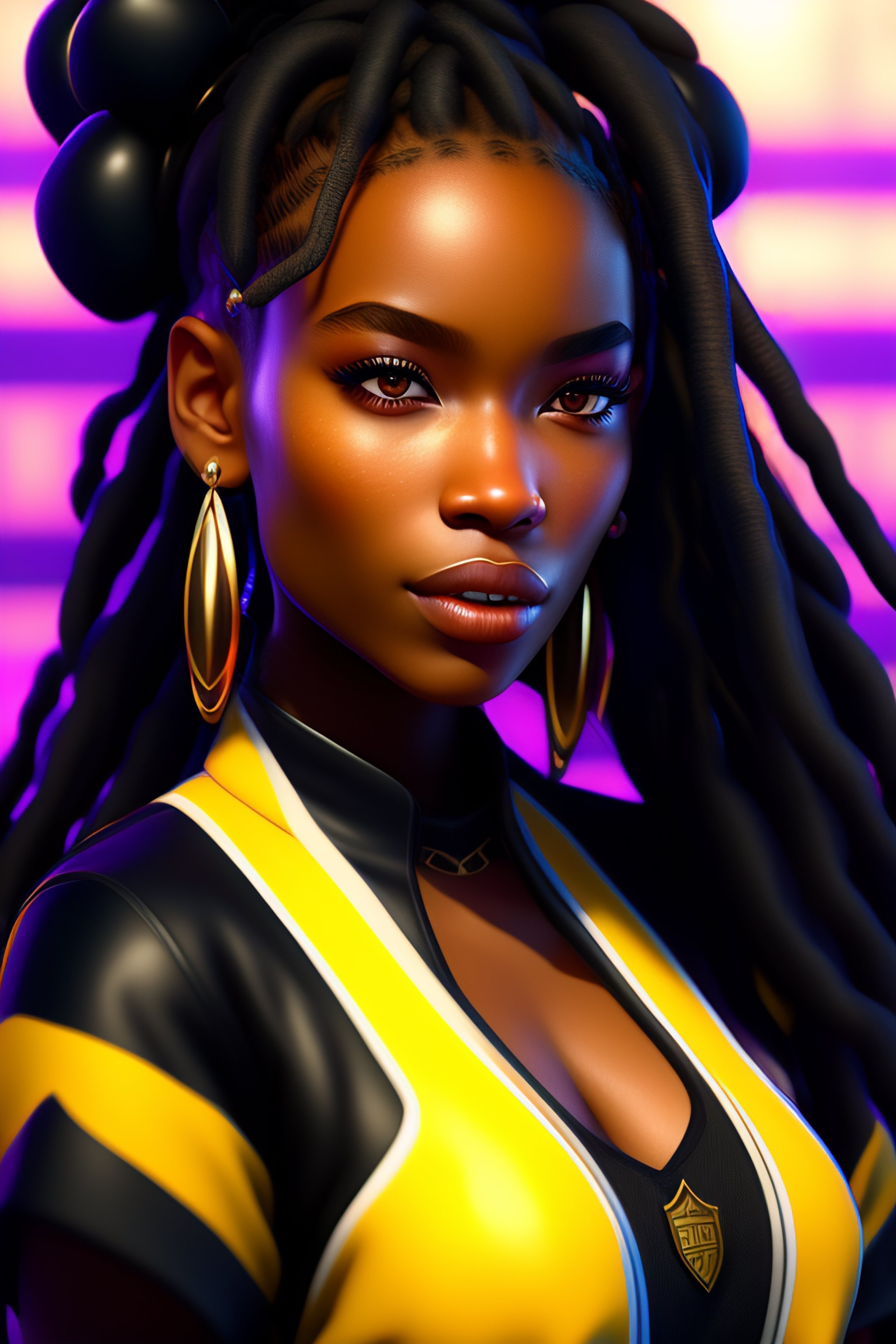 Lexica - A black girl as fantasy personification of hiphop , character ...