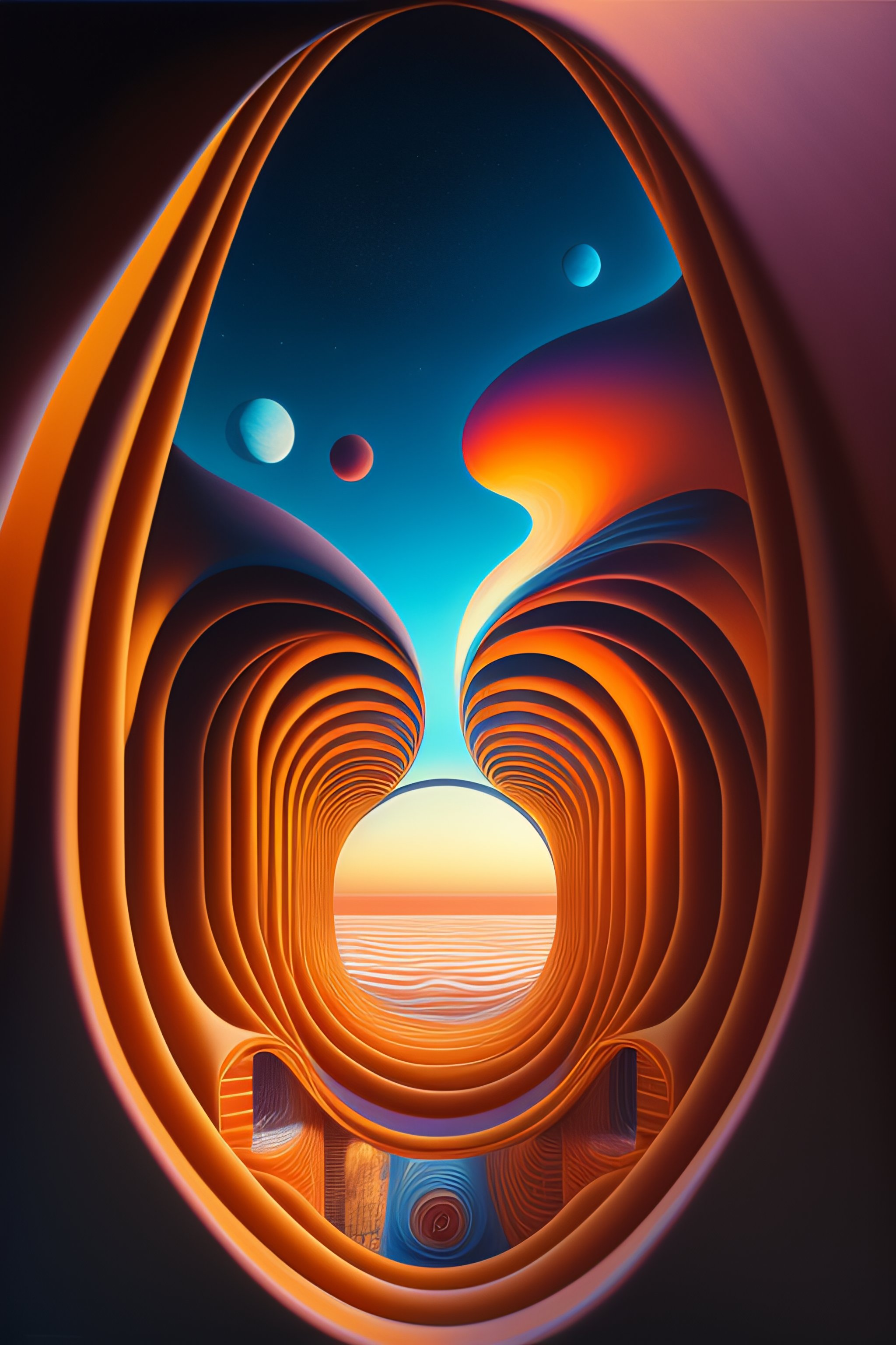 Lexica - A photo of a impossible angles with windows opening to other ...