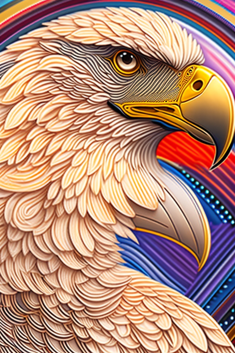 Lexica - America, bald eagle, line drawing, coloring book style ...
