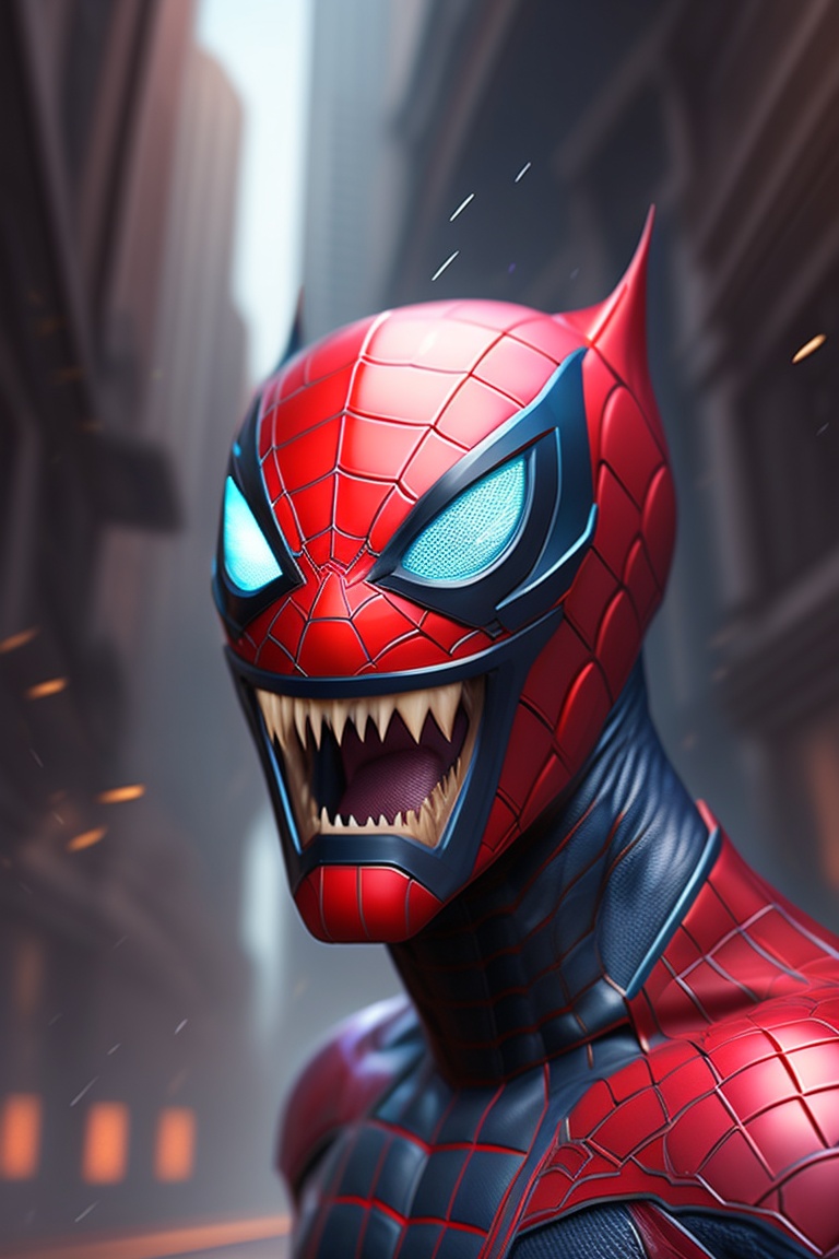 Lexica - Spider man with sharp and long teeth,sharp and long claws, no ...