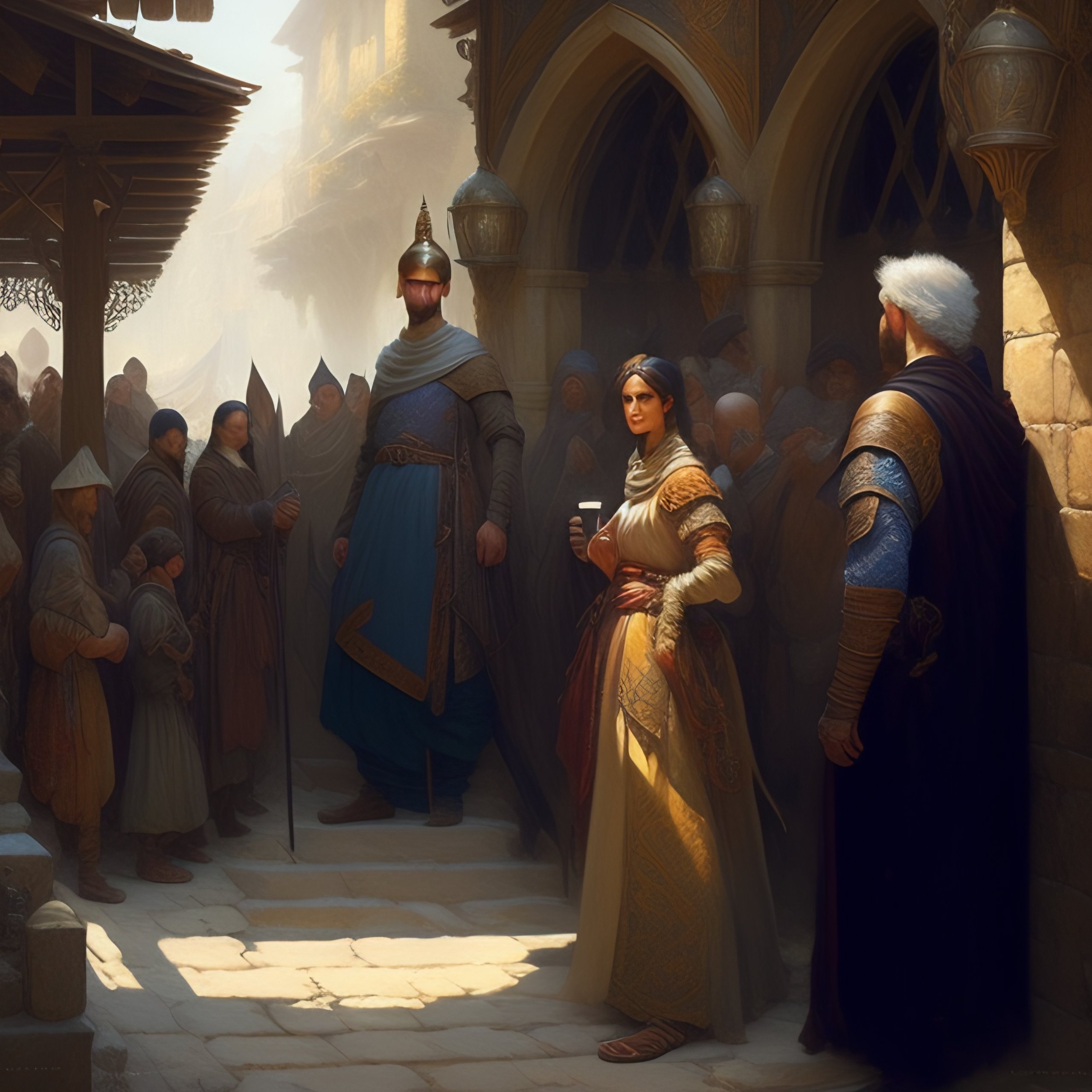 Lexica - Medieval merchant's family, concept art, intricate details ...