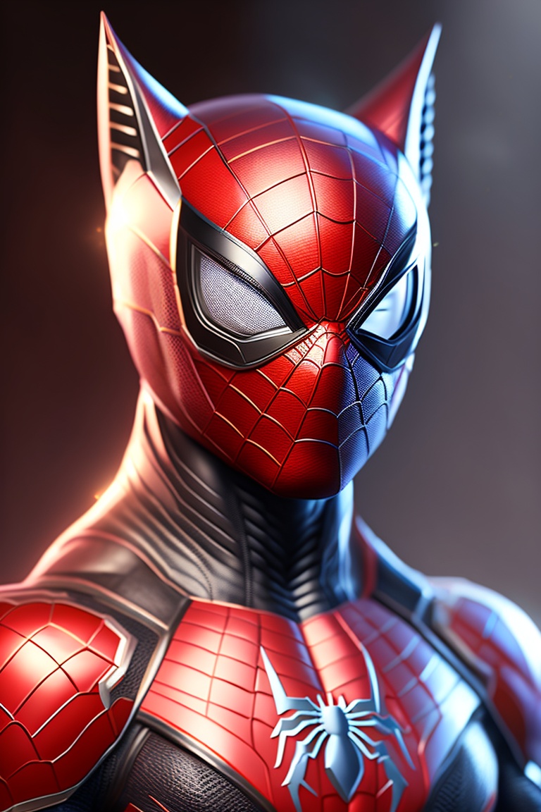 Lexica - Spider man art, cat face, highly detailed, full body ...
