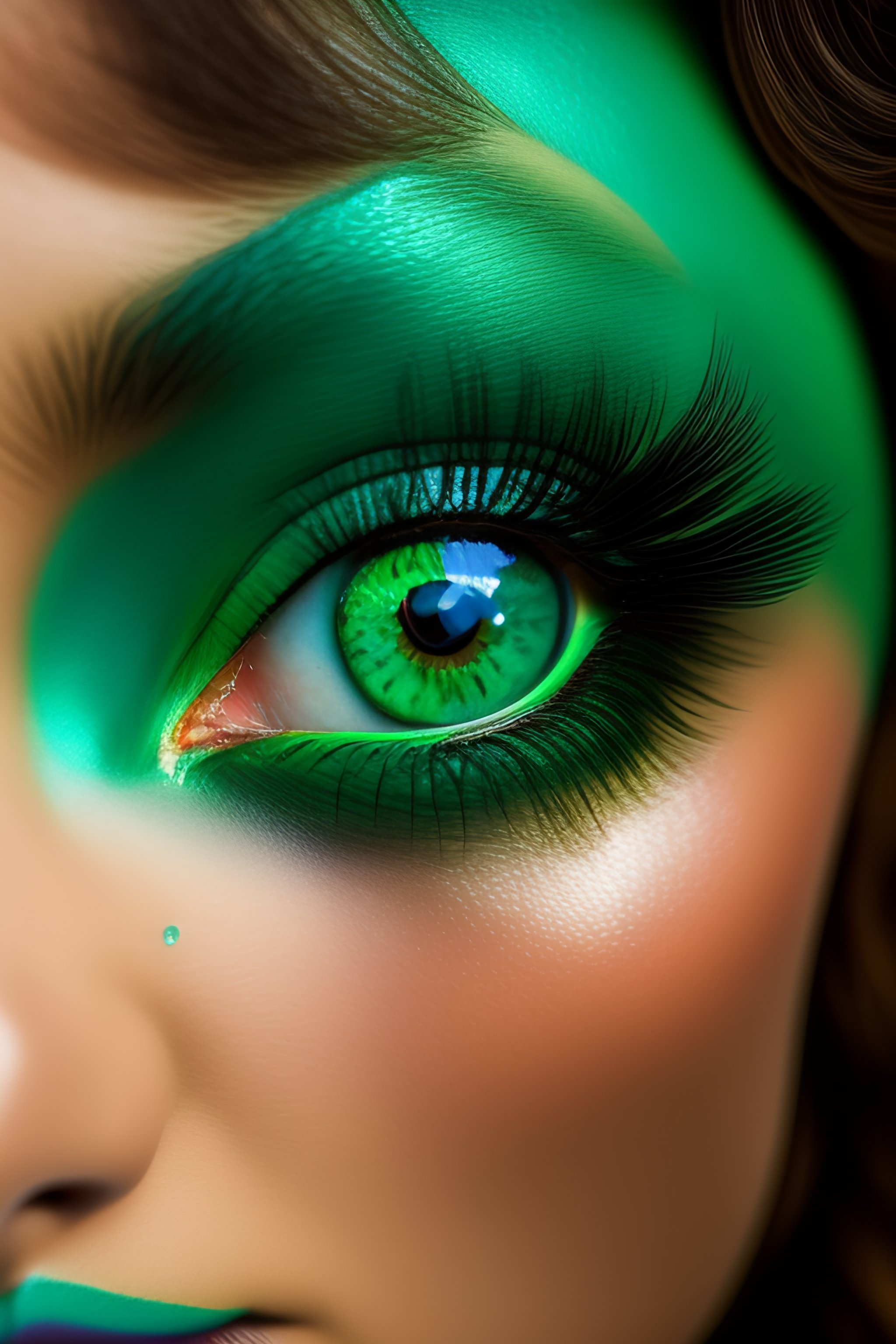 Lexica - The ability to truly see, beautiful green turquoise eye, long ...