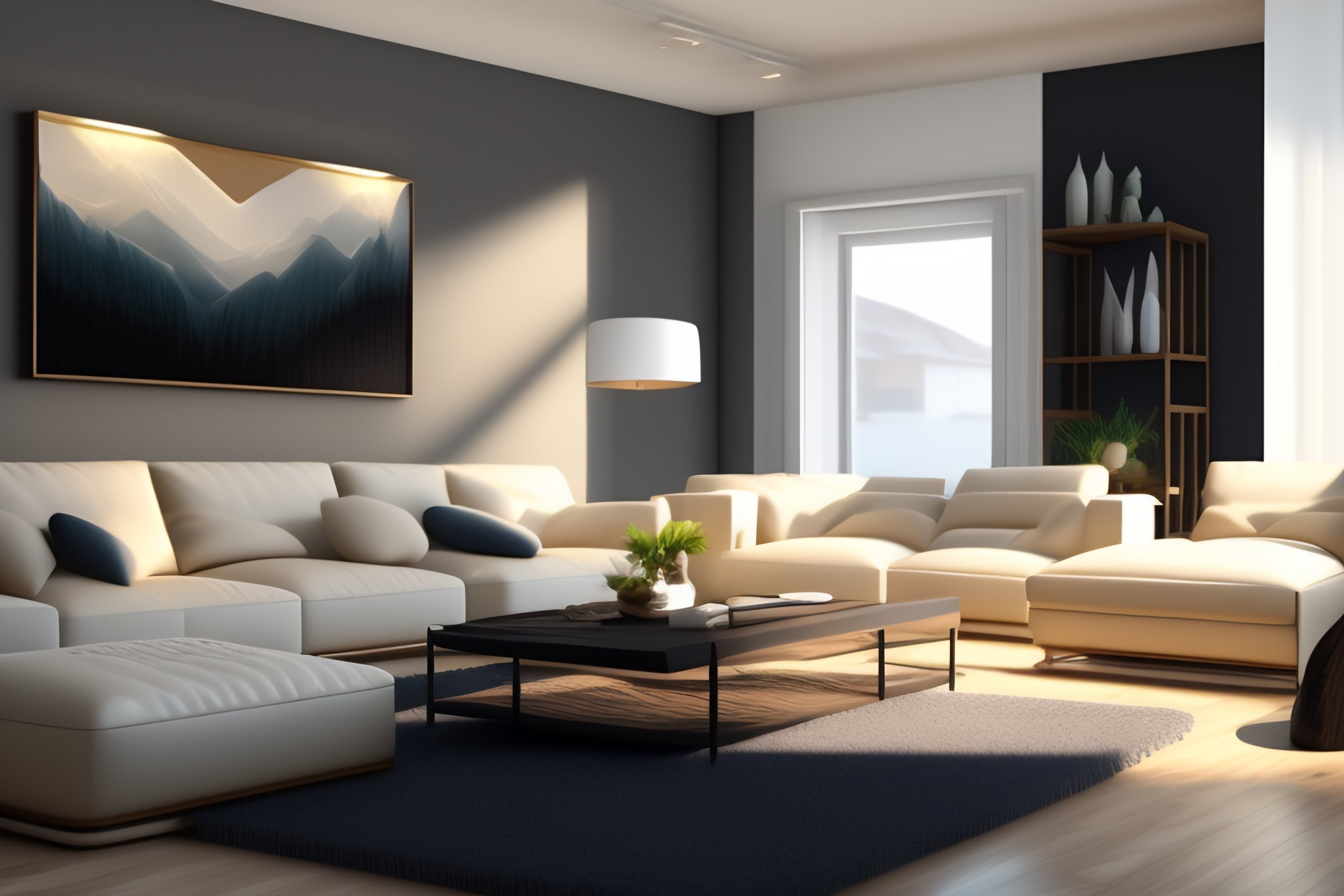 Lexica - A living room with neutral colors in arcane animation style