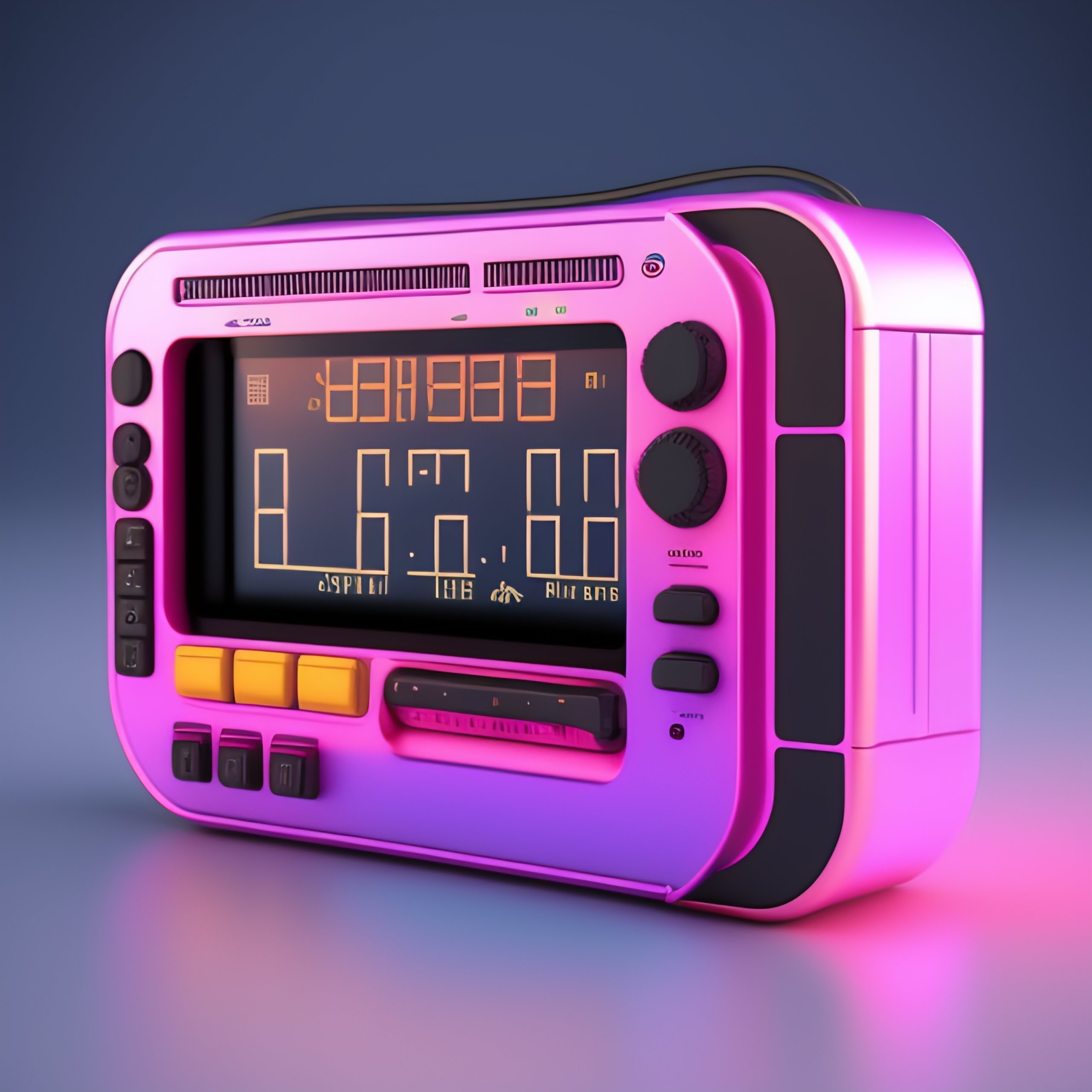 Lexica - Vintage personal handheld computer device, 1990s, c4d render ...