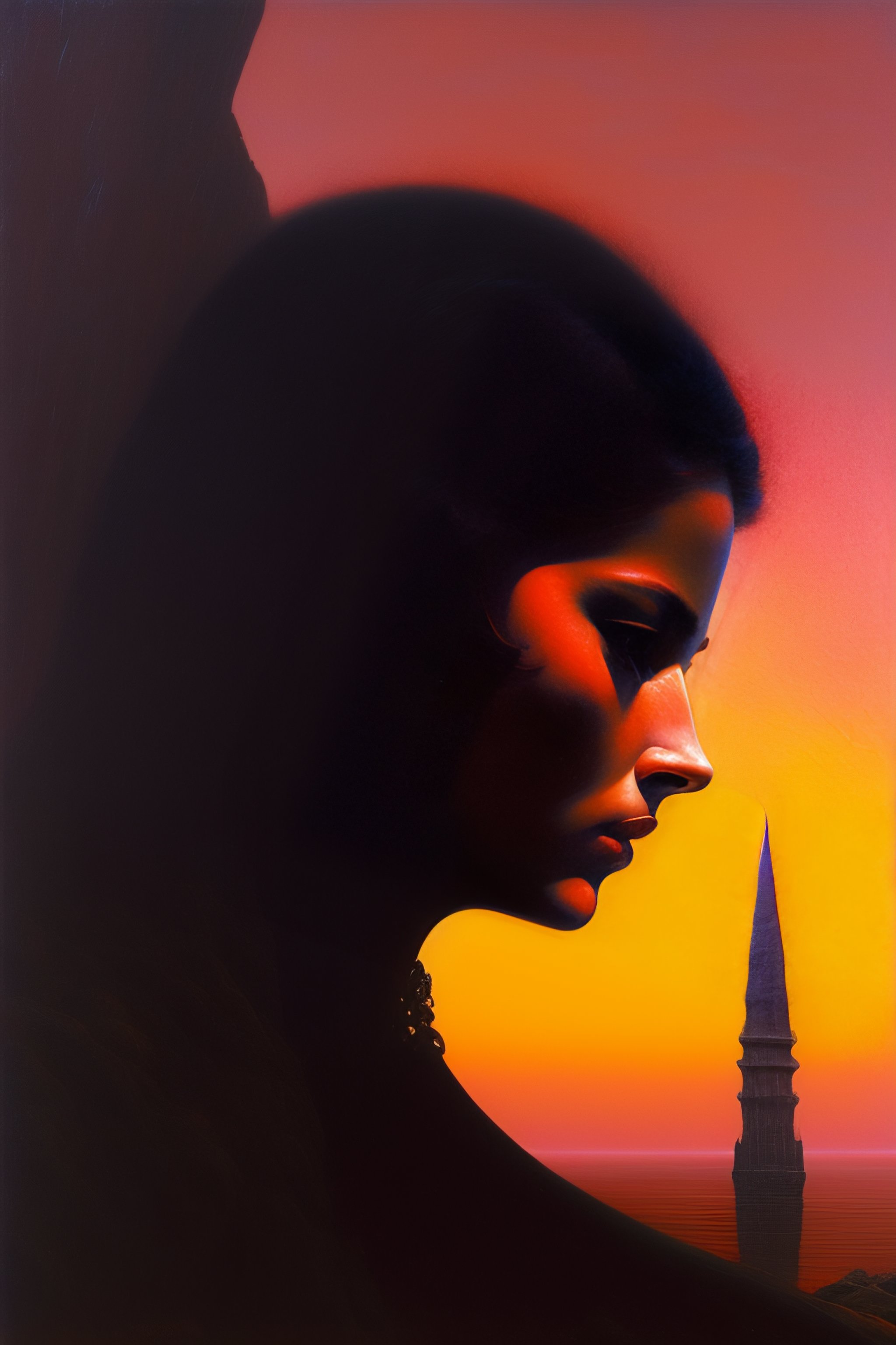 Lexica - A painting by beksinski, Giger, and Caravaggio