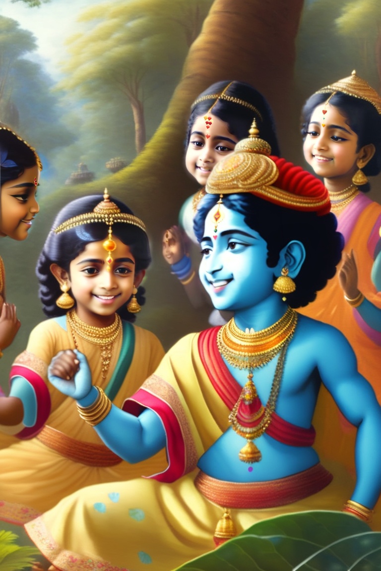 Lexica - Open on a shot of a lush forest. * The camera pans down to ...