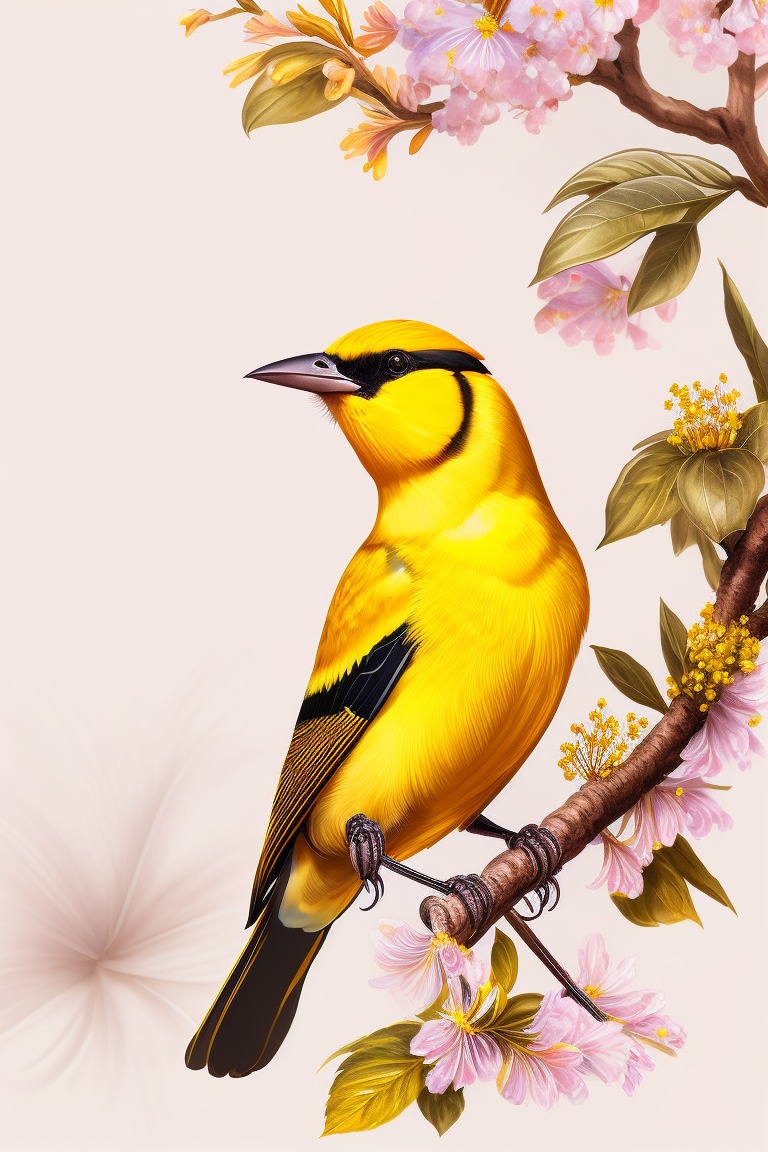 Lexica - Eurasian golden oriole and full bloom of spring season black ...