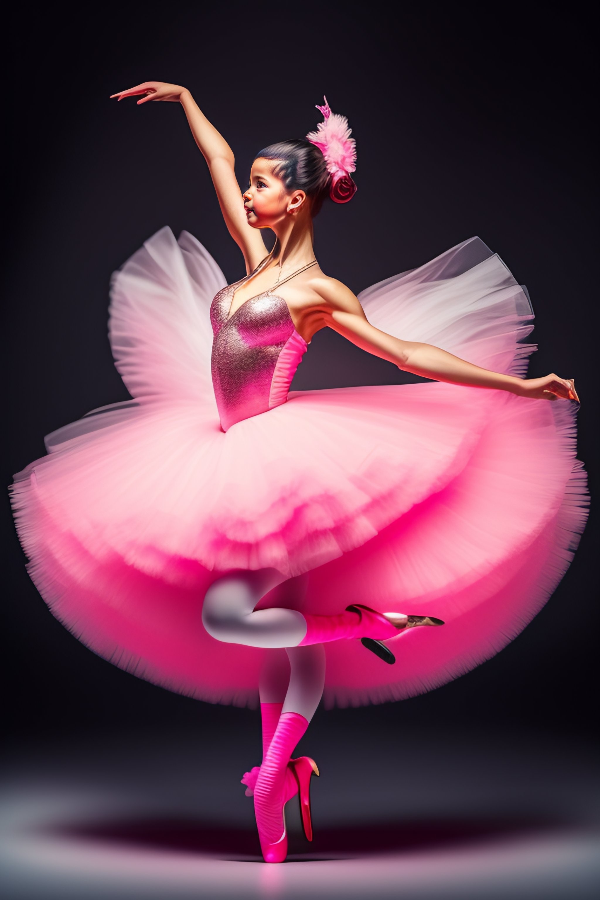 Lexica - Award-winning photo of a beautiful flamingo ballerina, pink ...