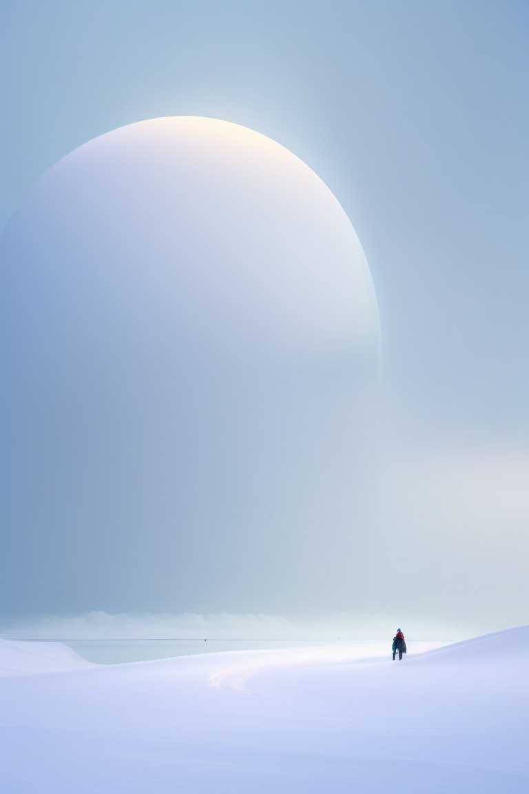 Lexica - A totally empty world, with nothing, all white,