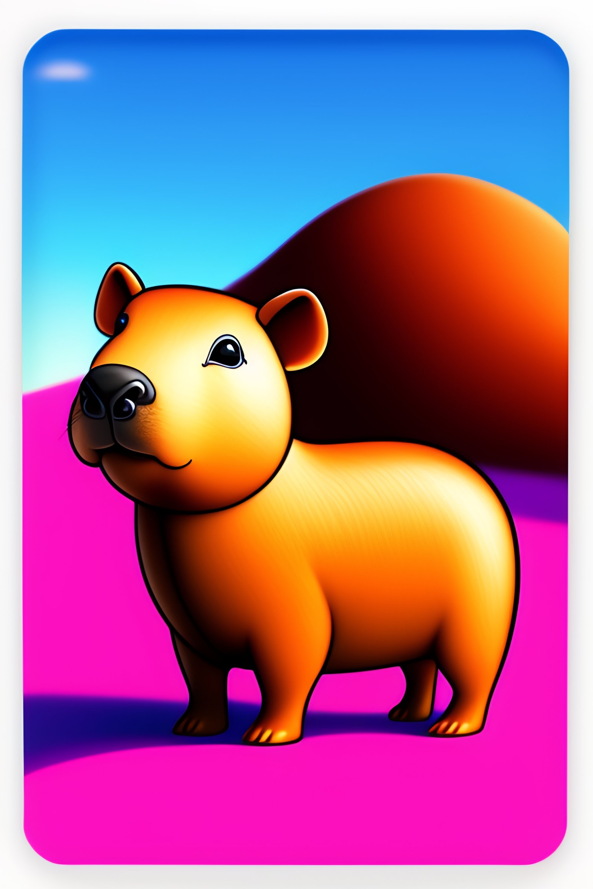 Lexica - Capybara with a barbie bag, 2d , old cartoon, disney