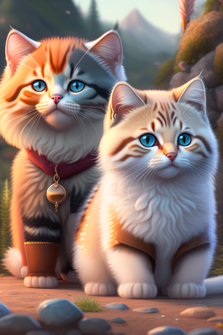 Lexica - Complex 3d render ultra detailed Woodstock Cats with their ...