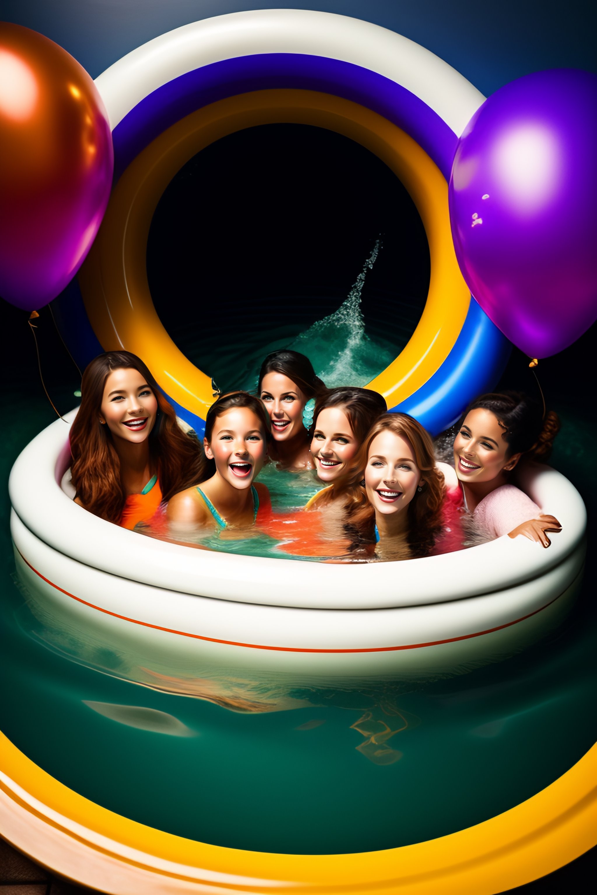 Lexica - Girls are doing a party in a whirlpool