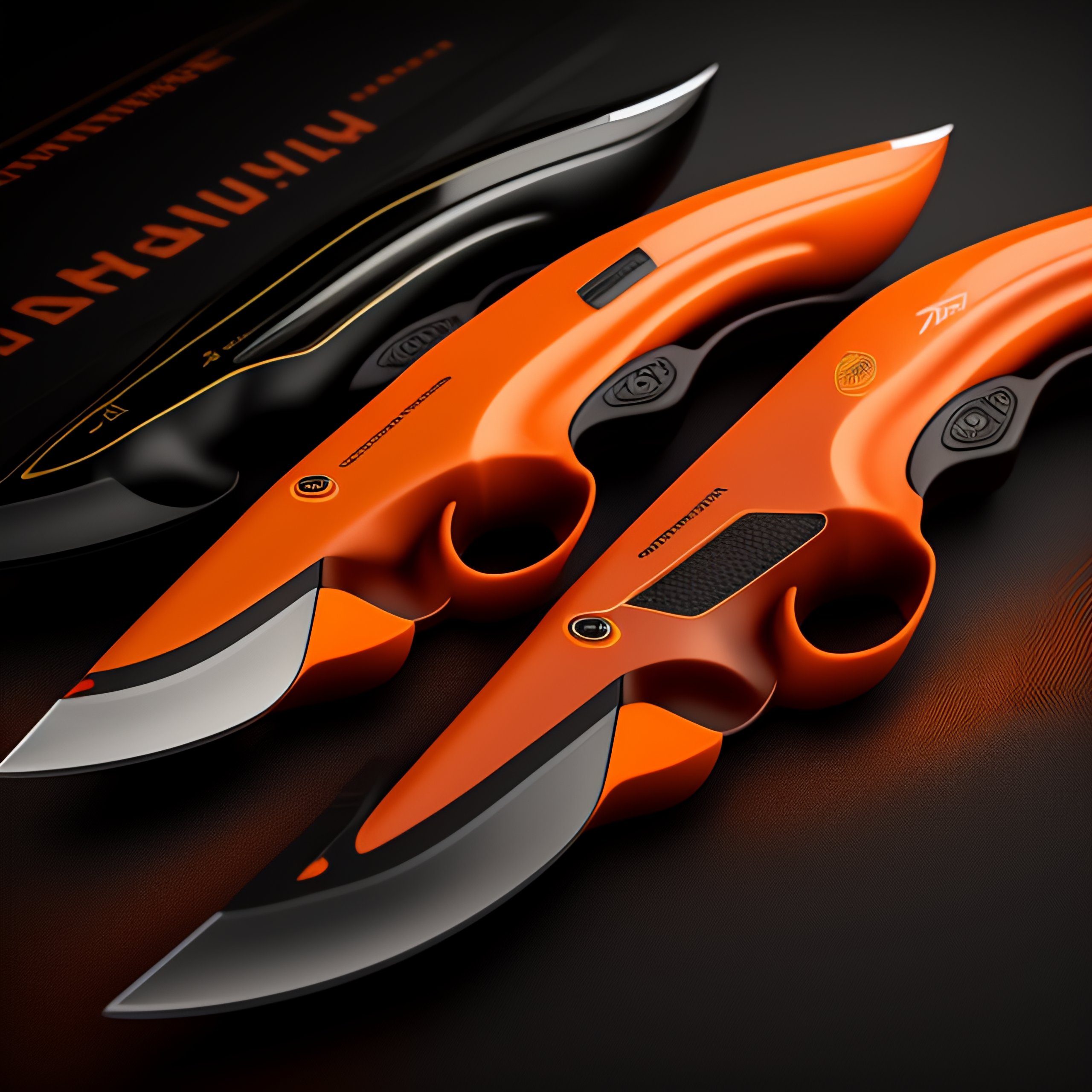 Lexica - CS-GO karambit knife, orange color, militar pattern details ...