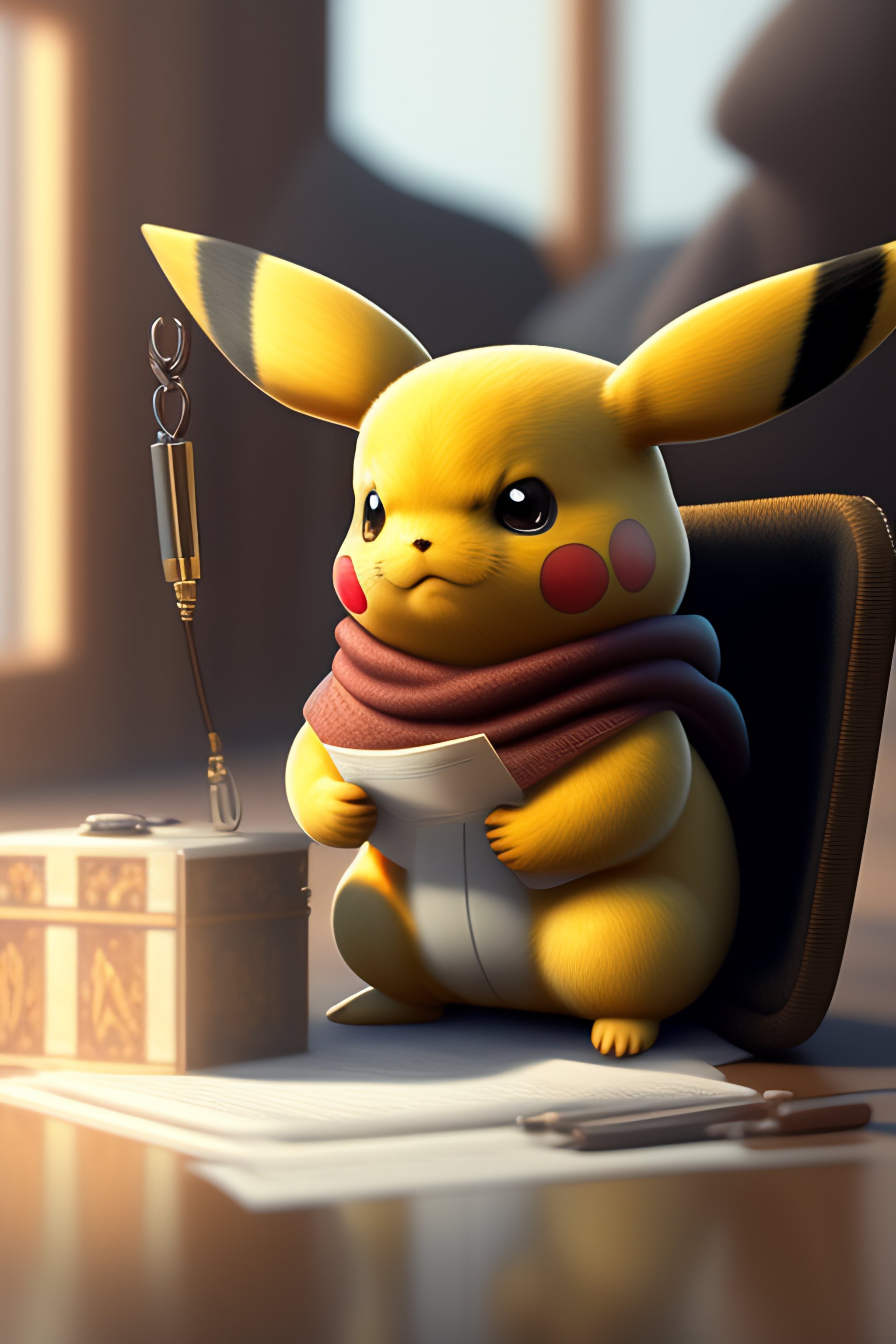 Lexica - Pikachu commiting tax fraud, paperwork, exhausted, cute ...