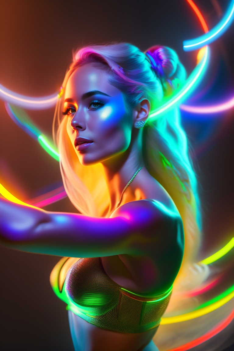 Lexica - Dancing pose, hyperrealistic photograph of a beautiful rave ...
