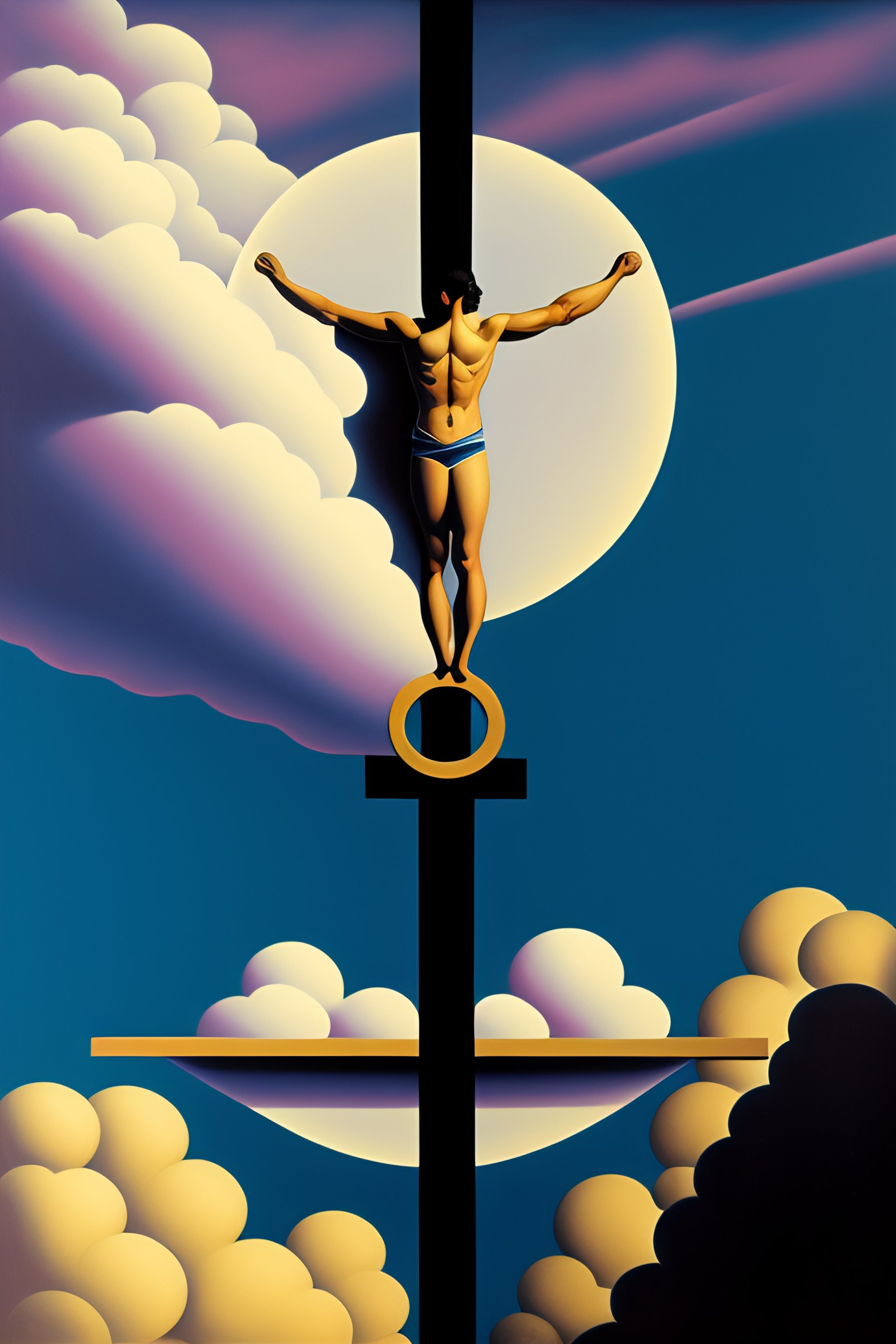 Lexica - The Hanged Man shows a man suspended from a T-shaped cross ...