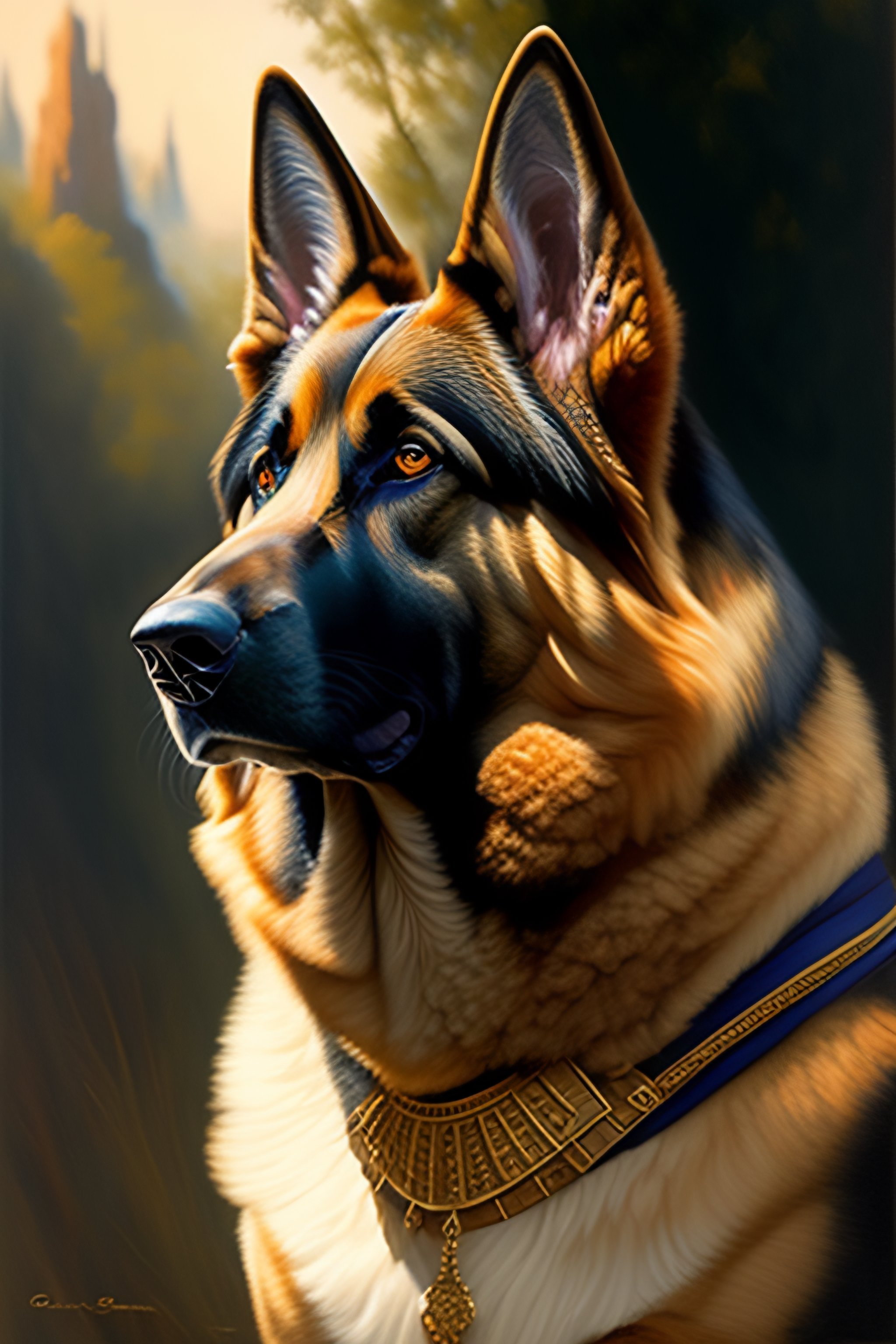 Lexica - A portrait o german shepherd beast - man, star trek the next ...