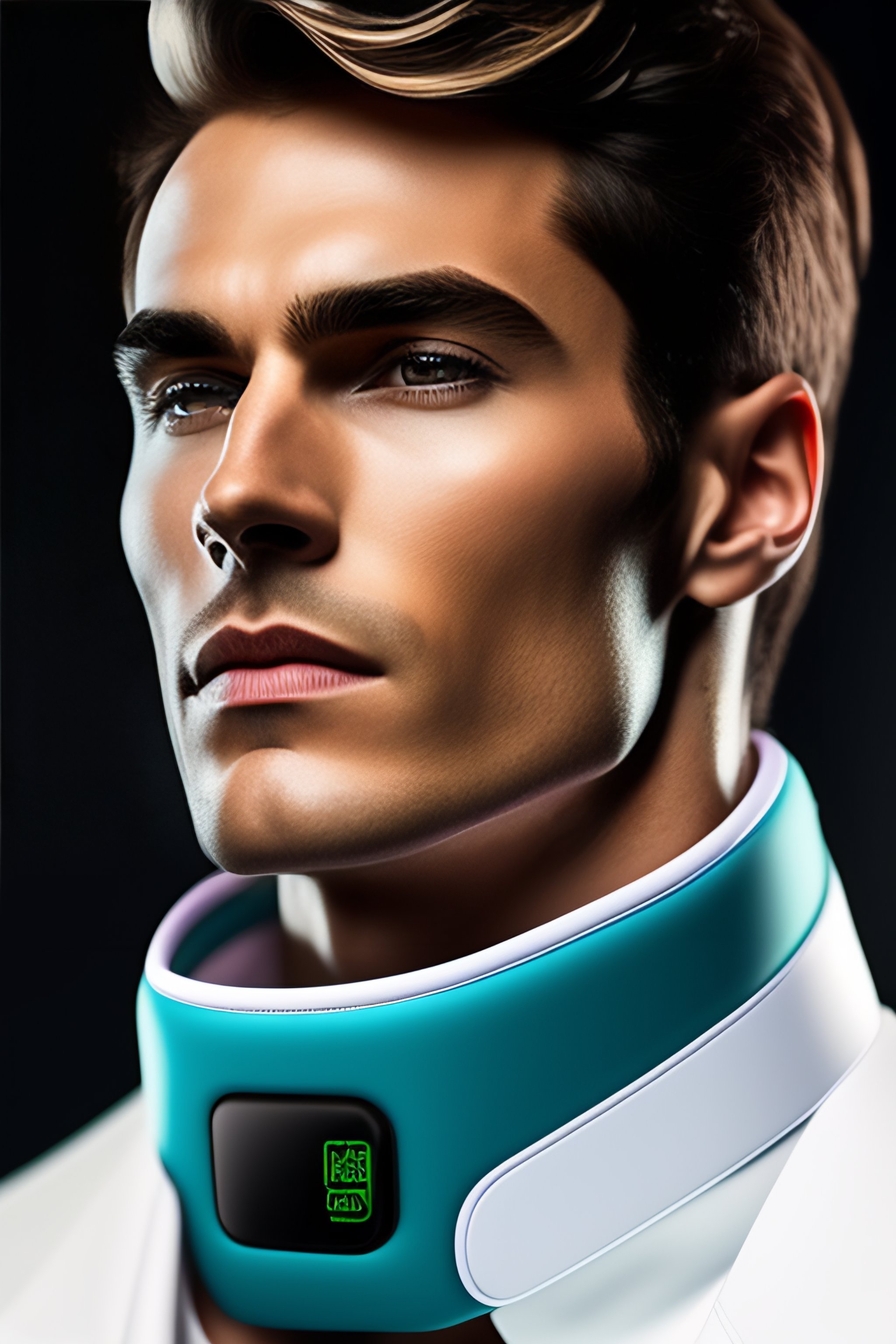 Lexica - A plastic health monitor around to a mans neck