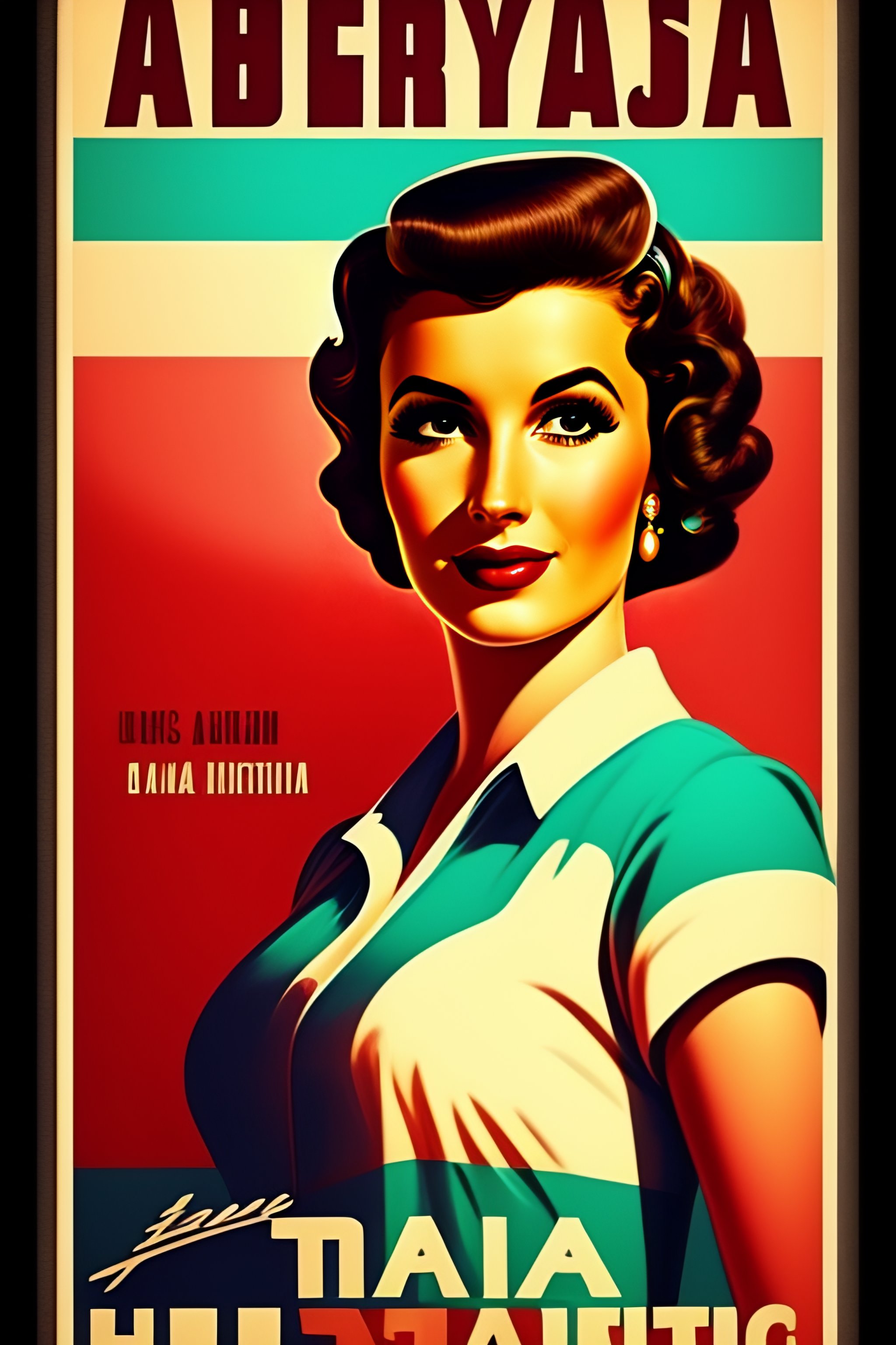 Lexica - 1950s retro style propaganda style poster of smart young ...