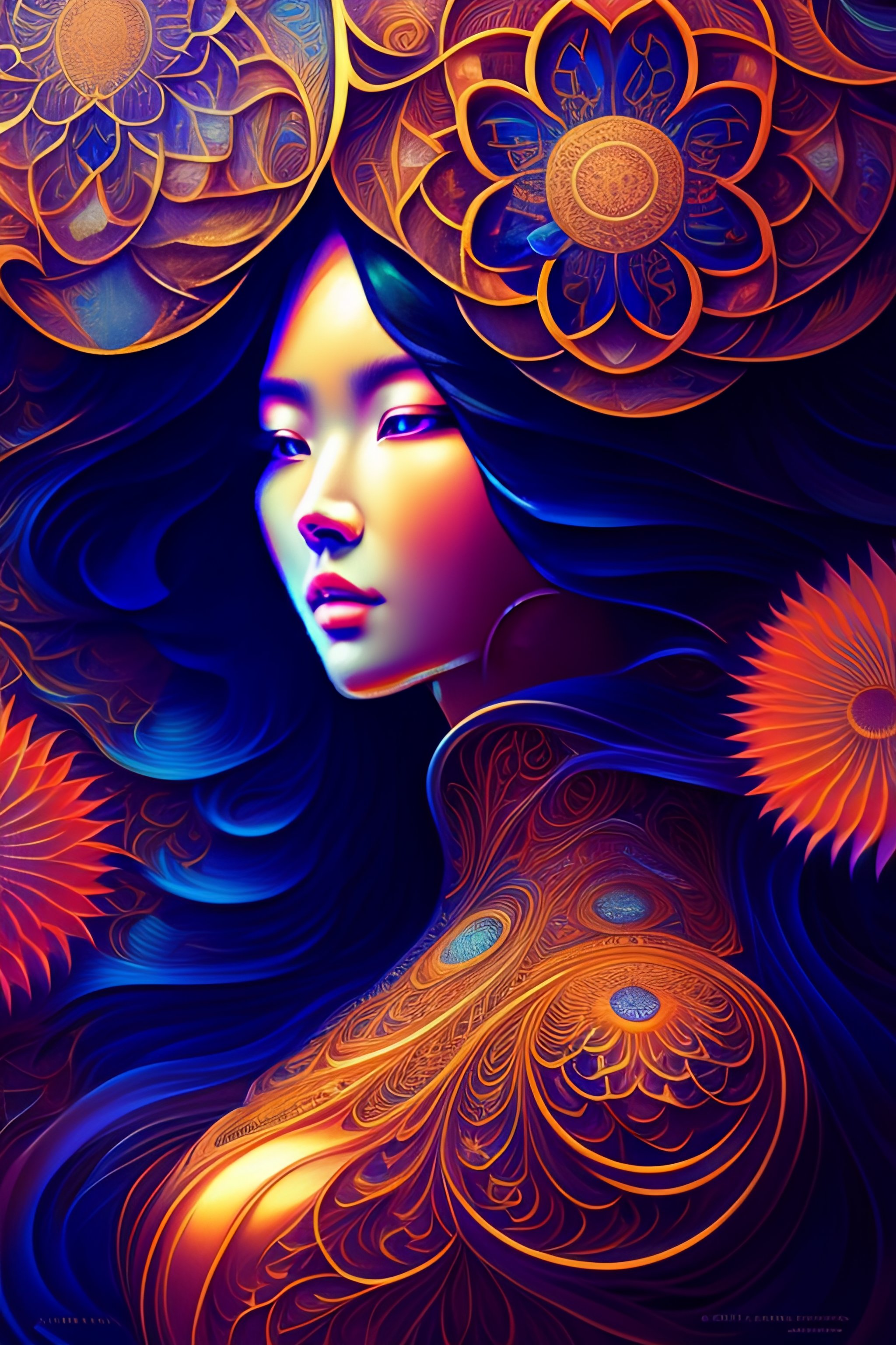 Lexica - Human flower by Android Jones, Earnst Haeckel, James Jean ...