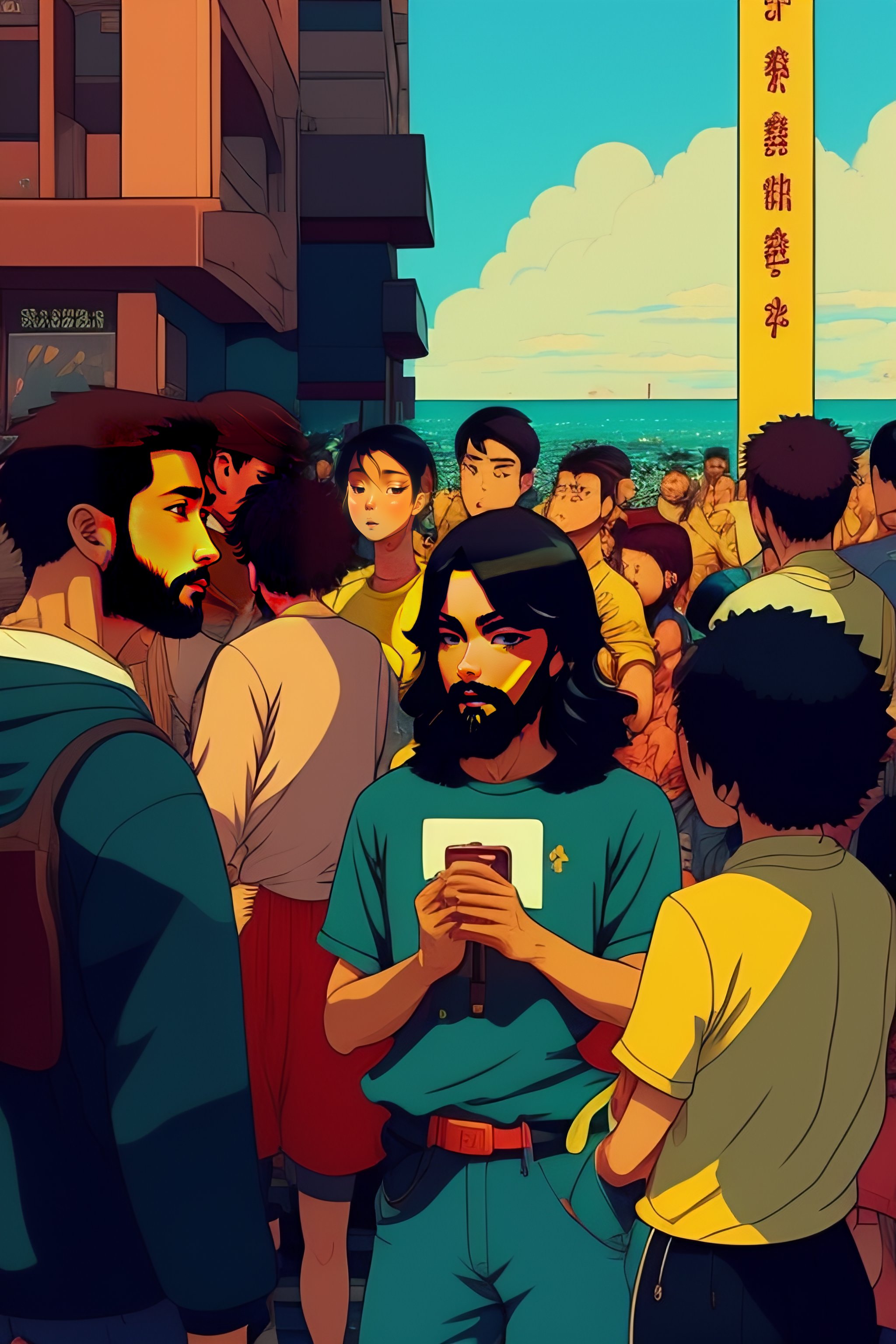 Lexica - Jesus is preaching, style of Laurie Greasley, studio ghibli ...