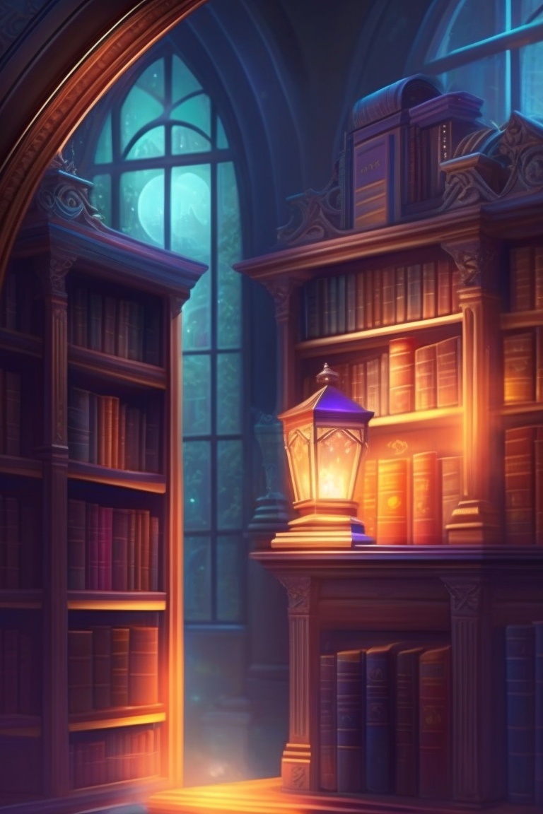 Lexica - The Enchanted Library: A dusty old library holds a secret ...