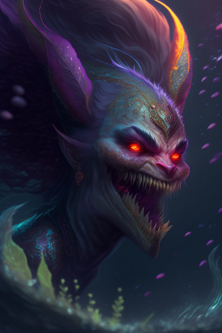 Lexica - A mermaid demon zombie horror ghost gross decaying in a ...