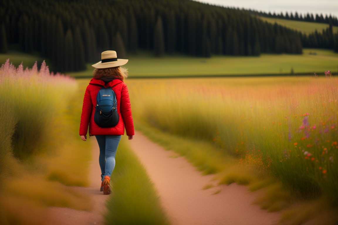 Lexica - Wide shots of Little walking through vast meadows, capturing ...