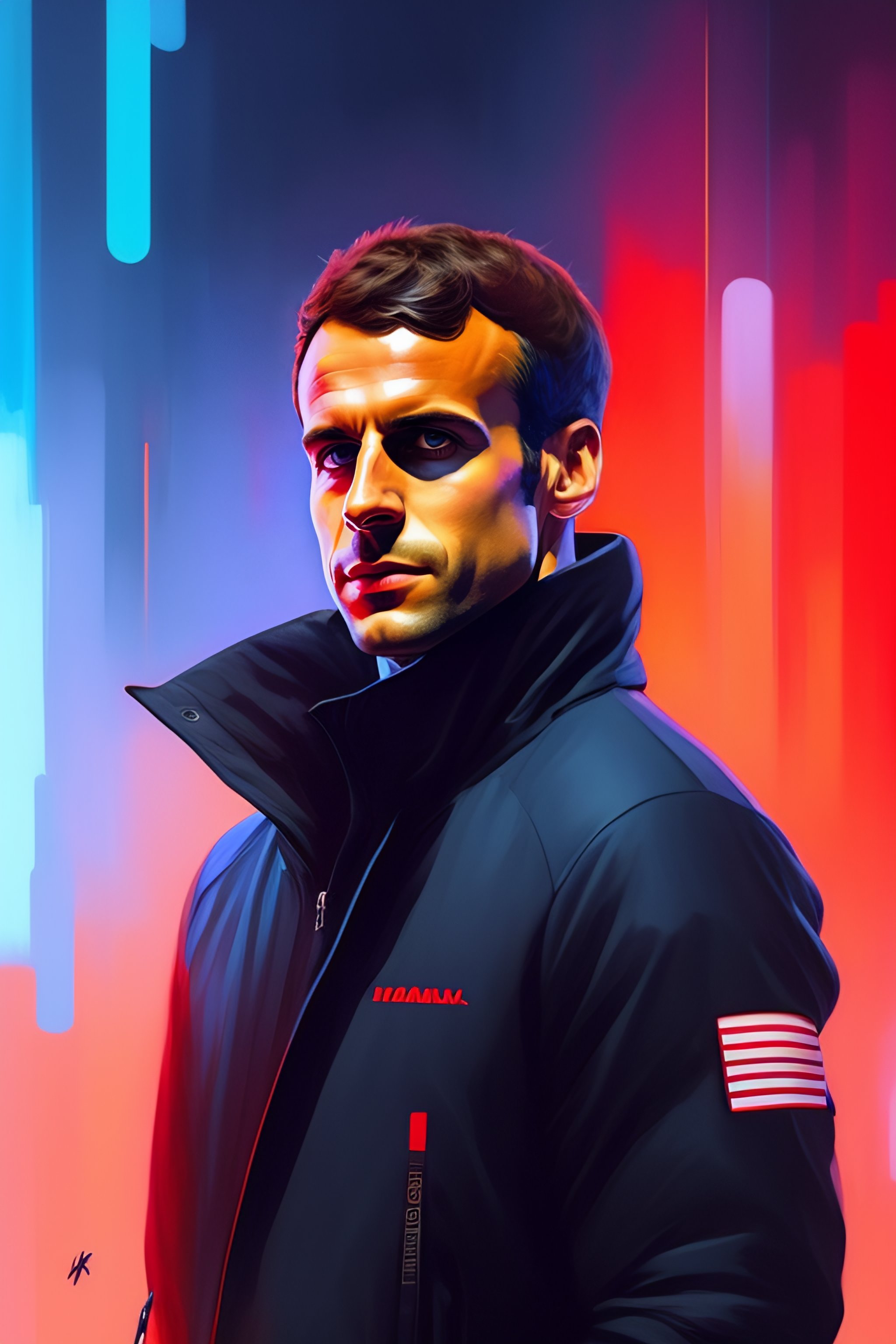 Lexica - Emmanuel Macron wearing urban outfit, full body, cute fine ...