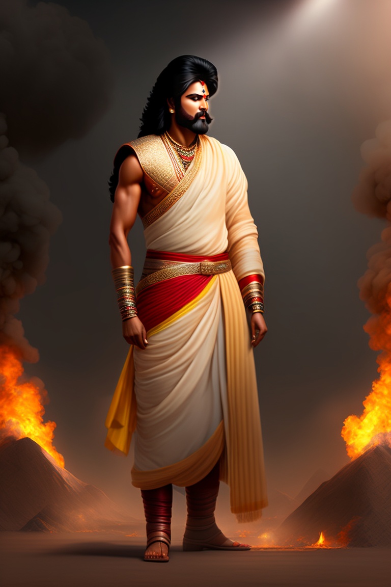 Lexica - The Pawan Kalyan Indian actor Overview of a samurai standing ...