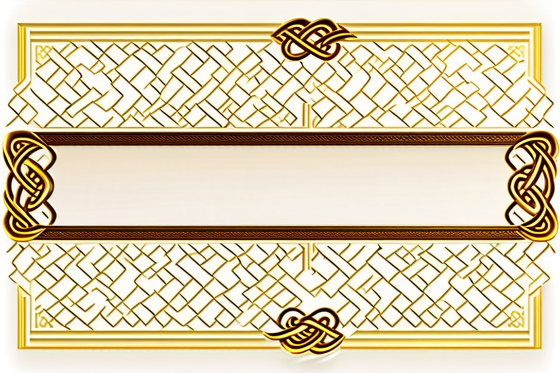 Lexica - Detailed Celtic knot frame, golden color scheme, vector simple ...