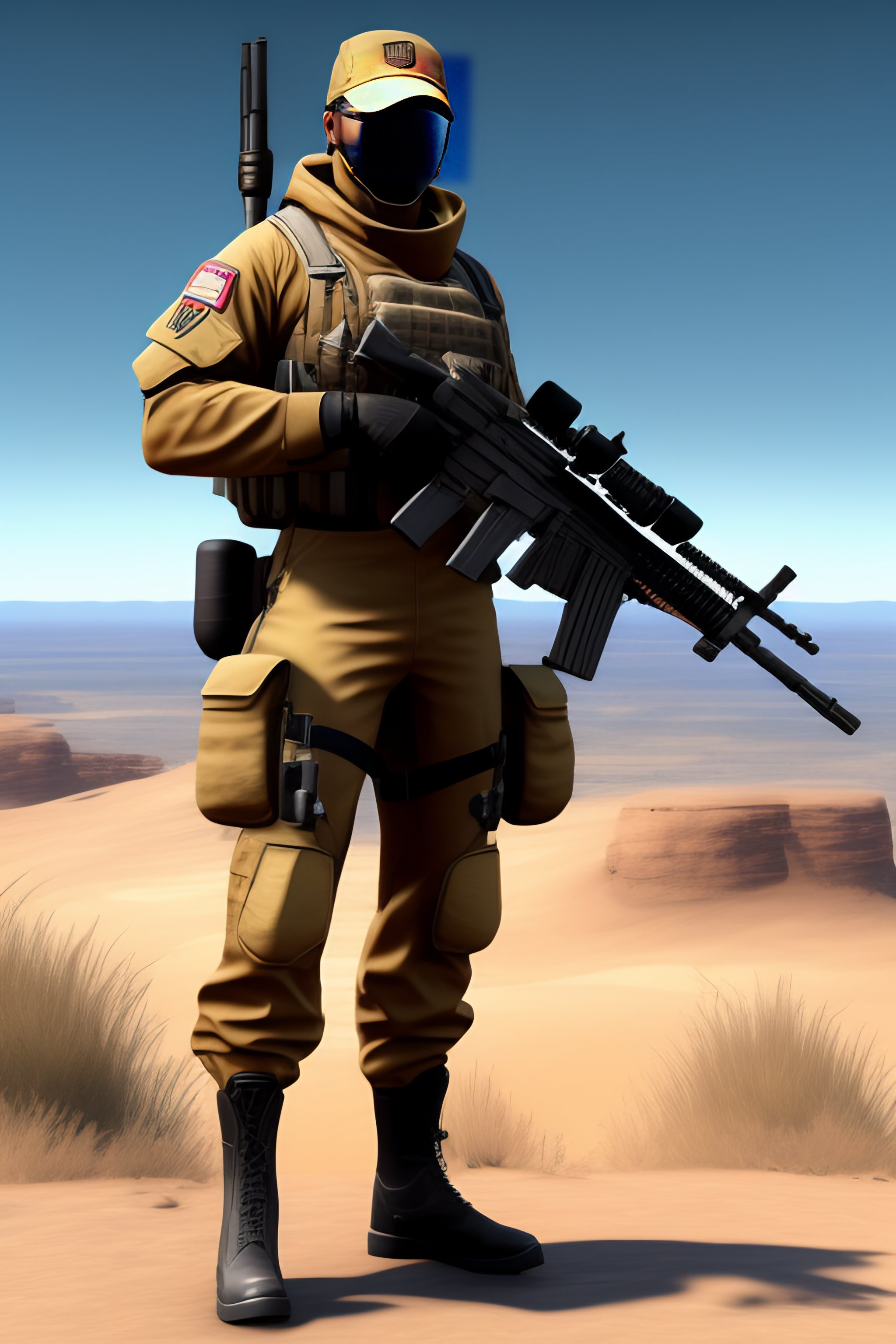 Lexica - Full body portrait, front facing, man, soldier, McMillan tac ...