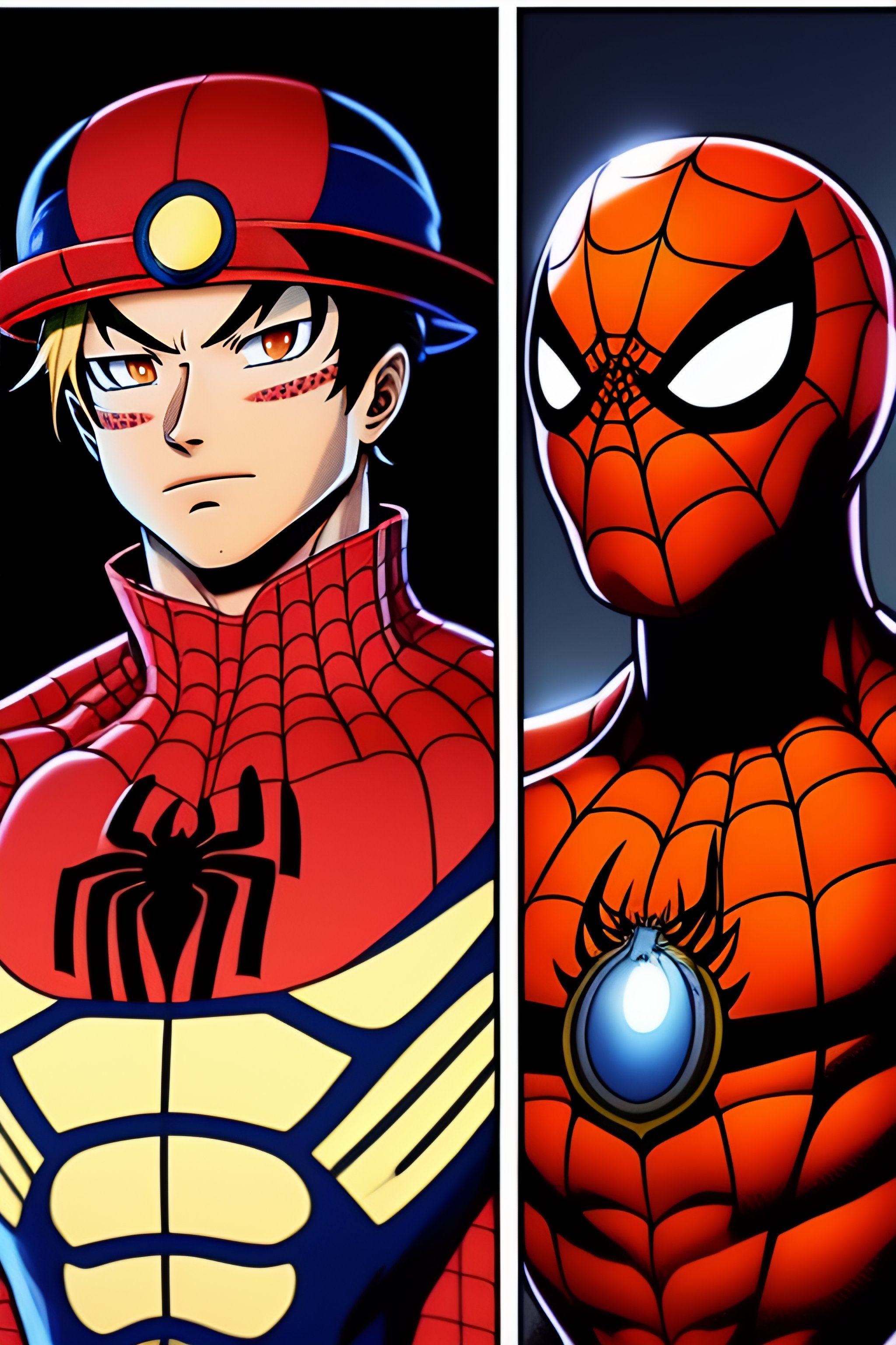 Lexica - Spider man as One piece manga character