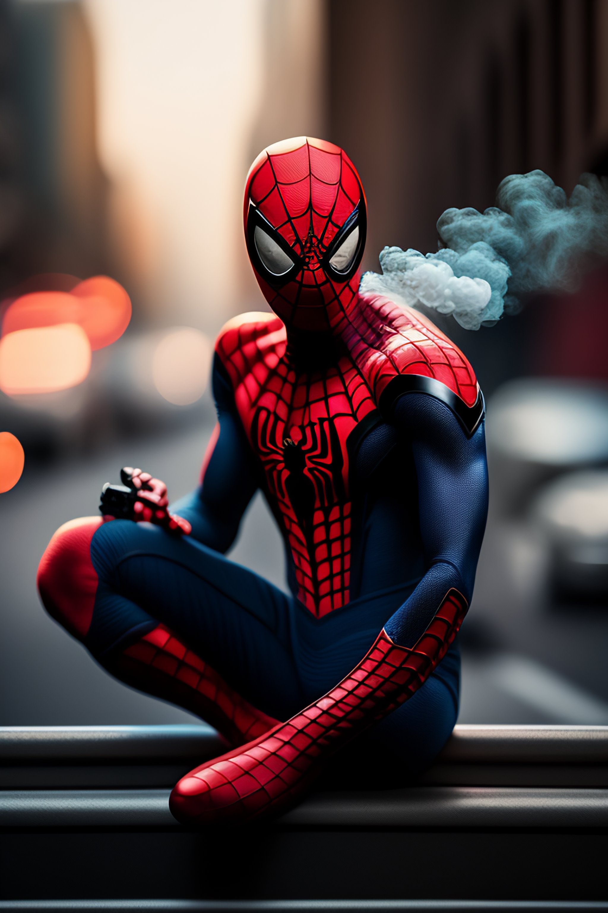 Lexica - Spiderman smoking a blunt