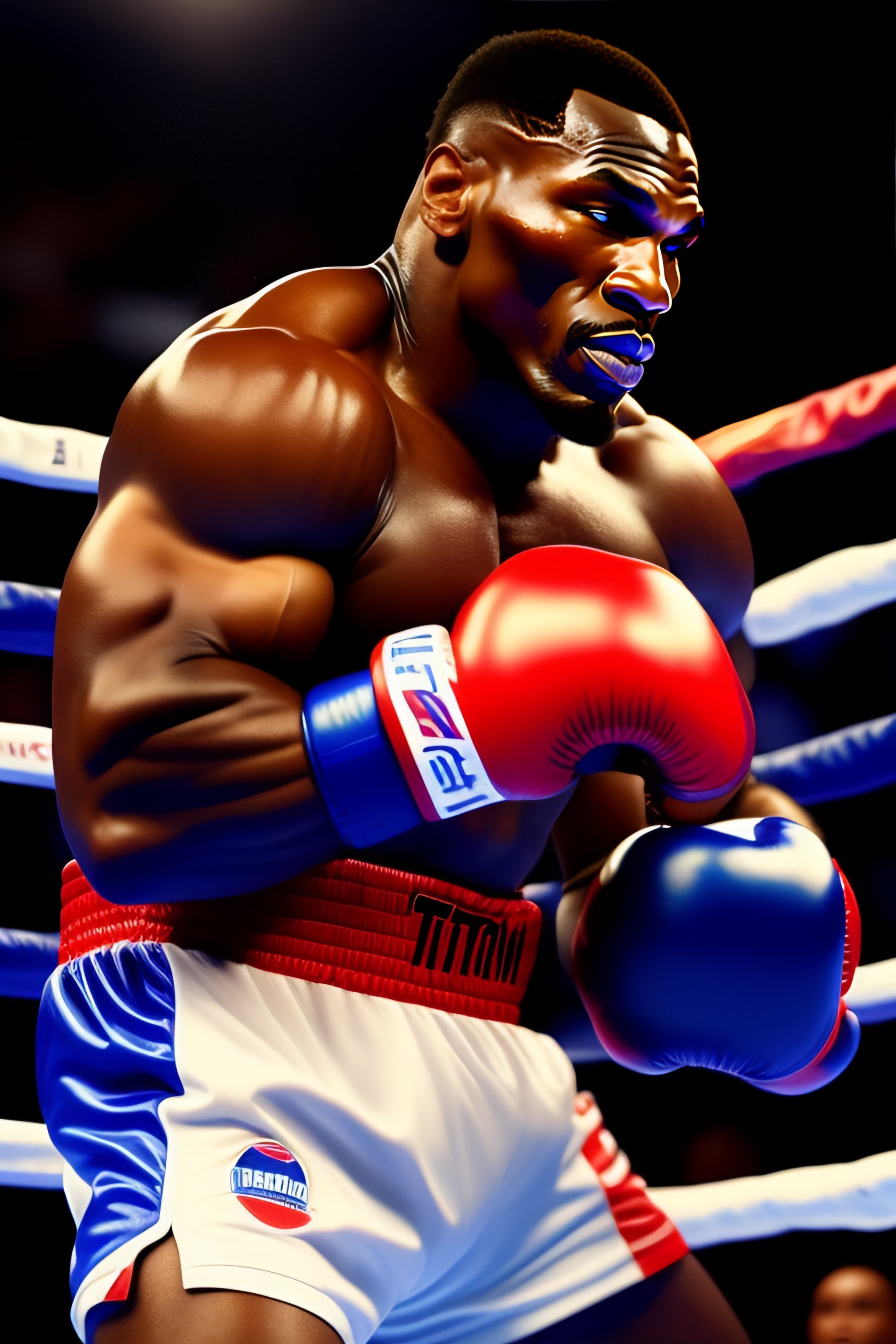 Lexica - Detroit pistons fighting mike tyson on the moon